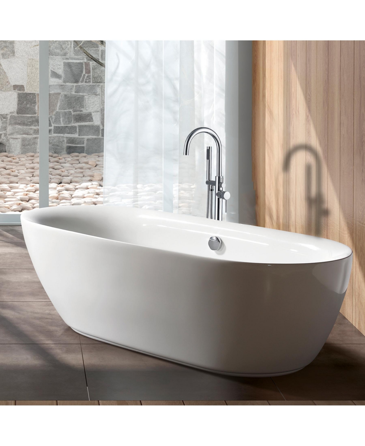 Click here for Busdays Freestanding Bathtub Faucet with Hand Show... prices