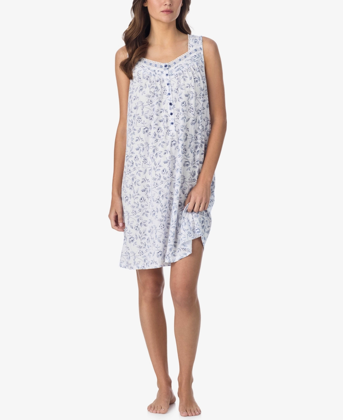 Click here for Eileen West Womens Floral Print Sleeveless Short C... prices