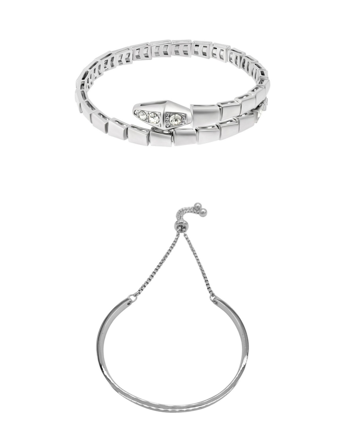 Click here for Adornia Silver 2-Piece Snake and Cuff Bolo Bracele... prices