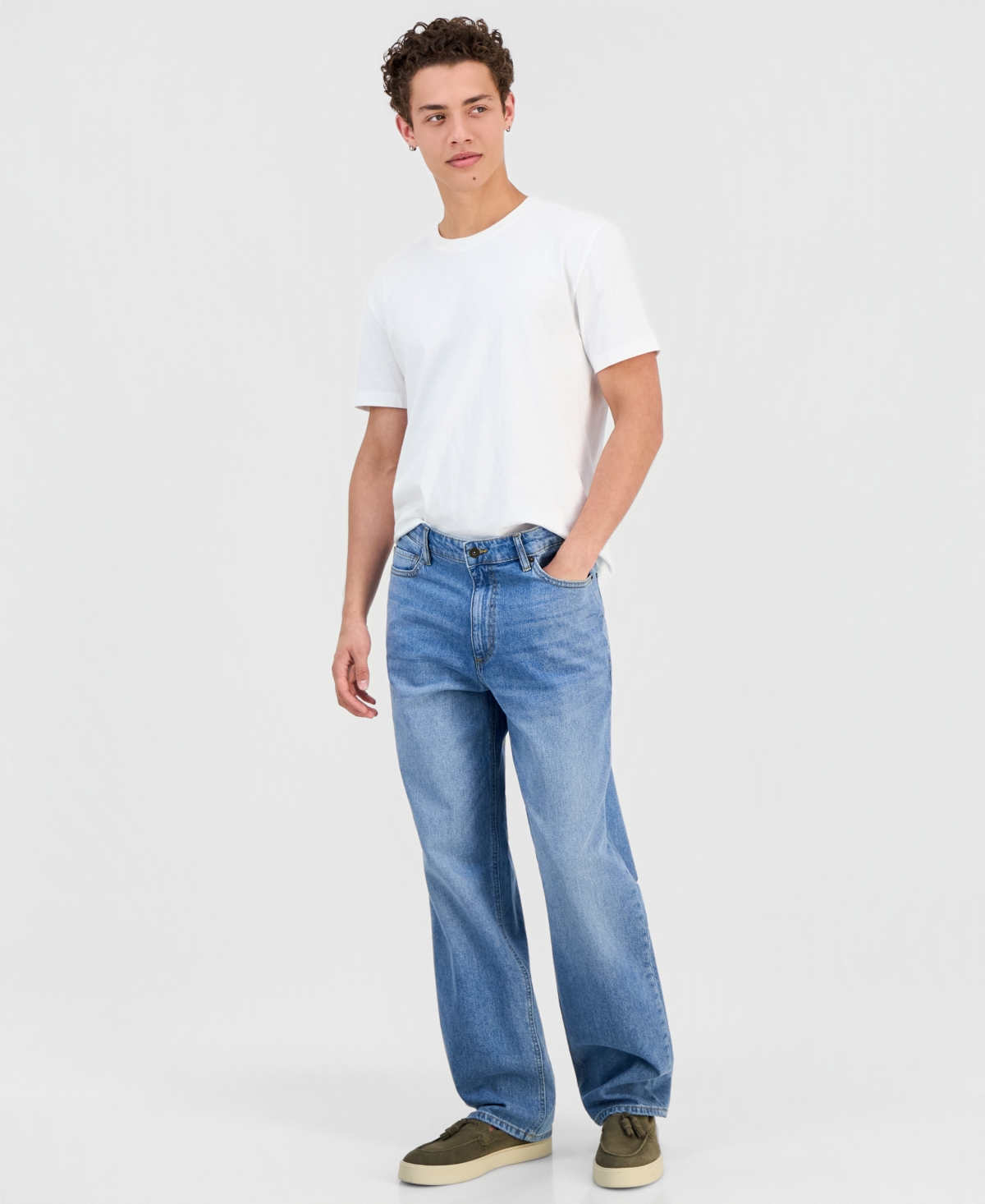 Click here for Sun + Stone Mens Palm Wash Loose-Fit Jeans  Macys... prices