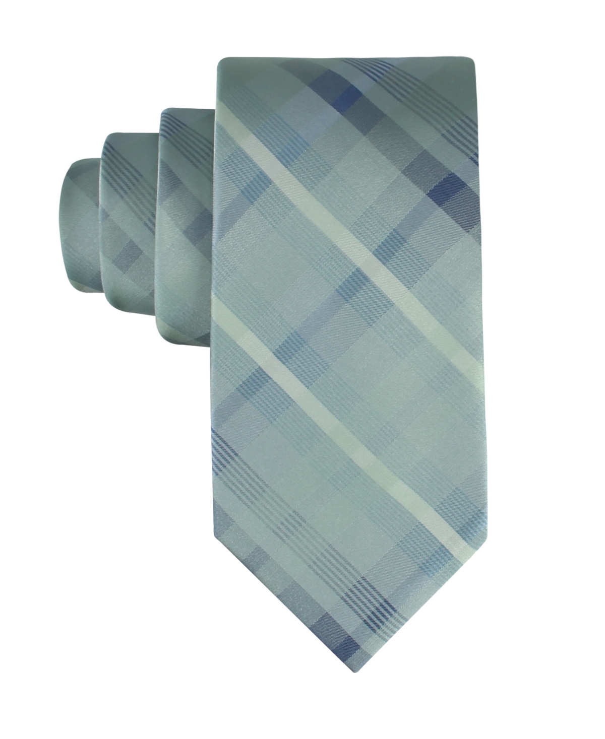 Click here for Calvin Klein Mens Drogo Plaid Pattern Tie - Sage prices