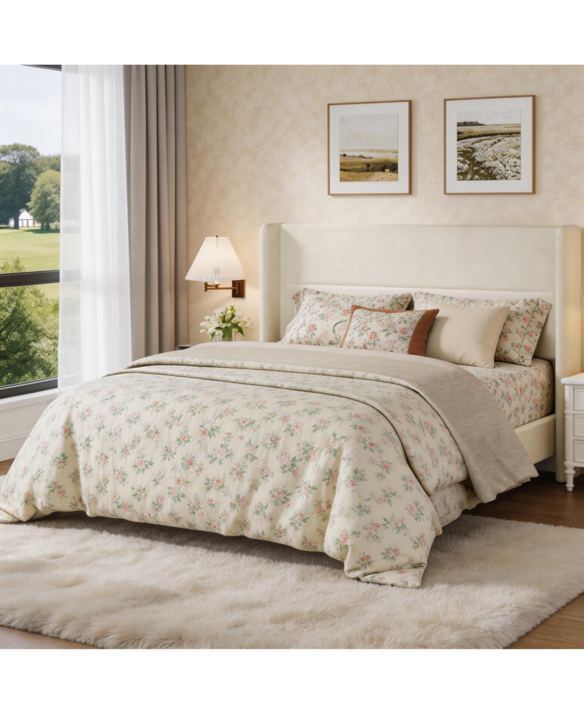 Click here for Homfan Upholstered Platform Bed Frame with Soft He... prices