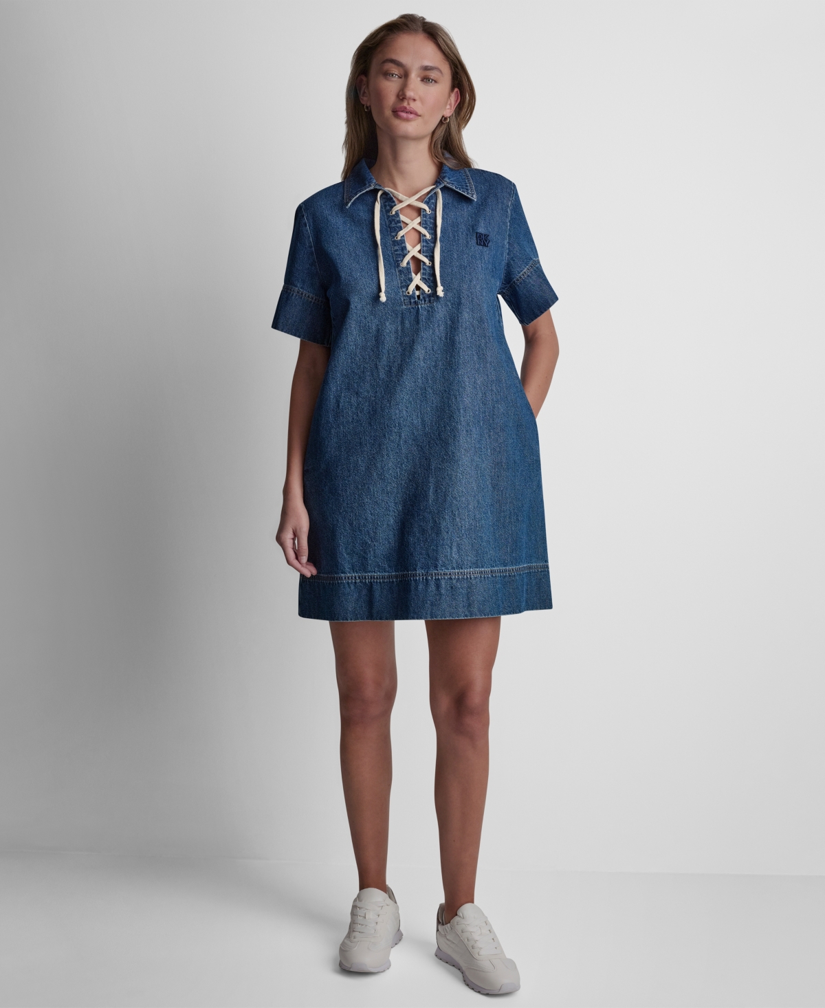 Click here for Dkny Jeans Womens Short-Sleeve Shift Dress - Rusti... prices