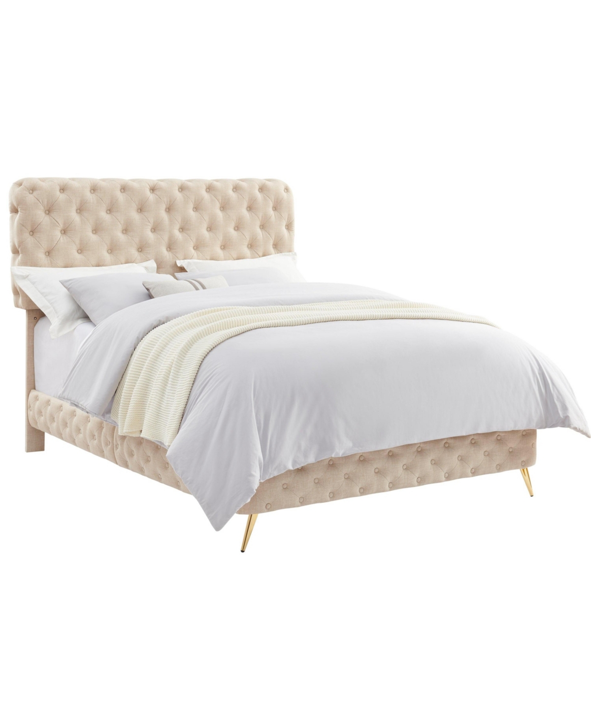Click here for Boyel Living Luxury Upholstered Bed Frame with Tuf... prices
