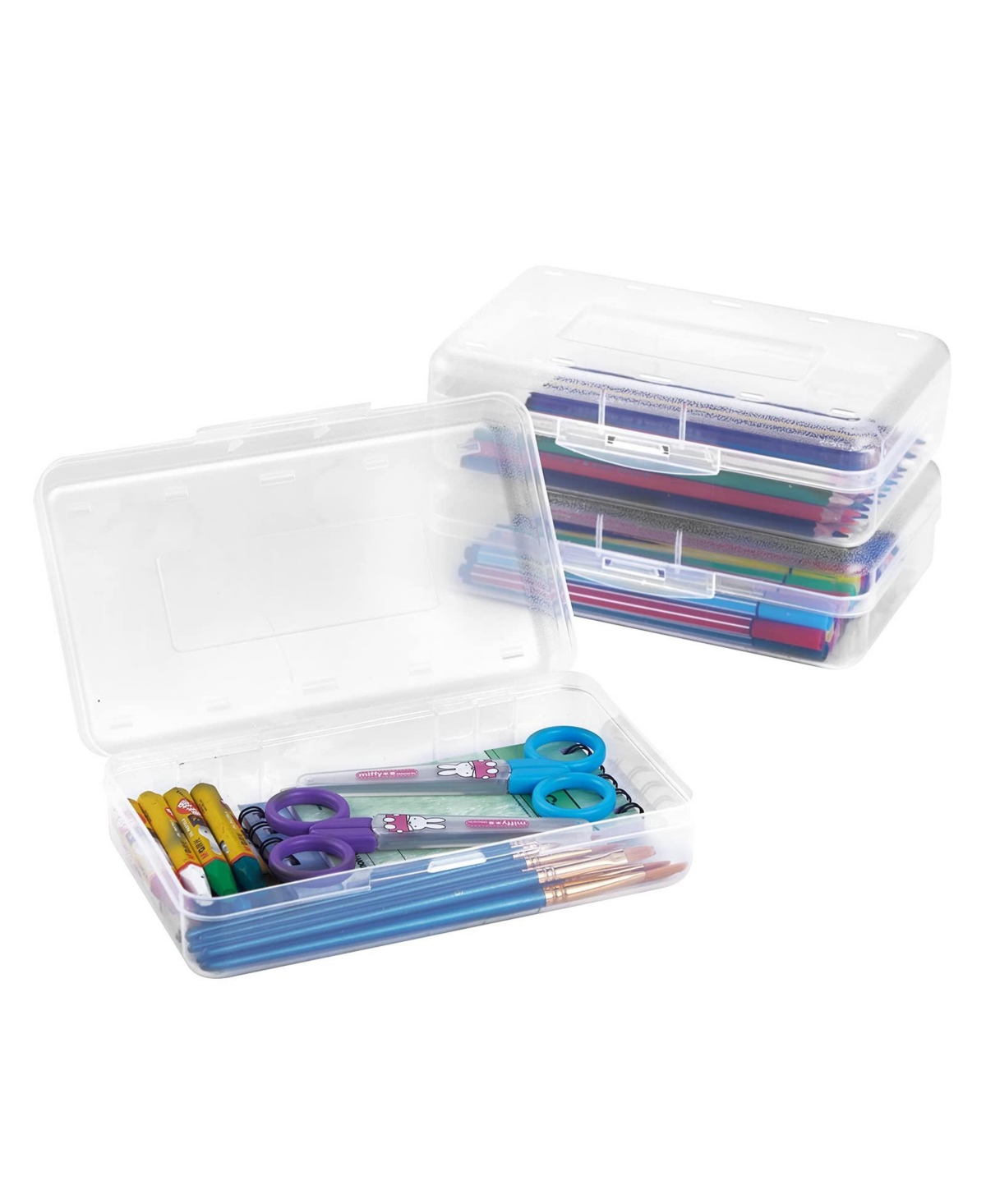 Click here for Gnuadz 3 Pack Pencil Case Hard Box Clear Pen Organ... prices