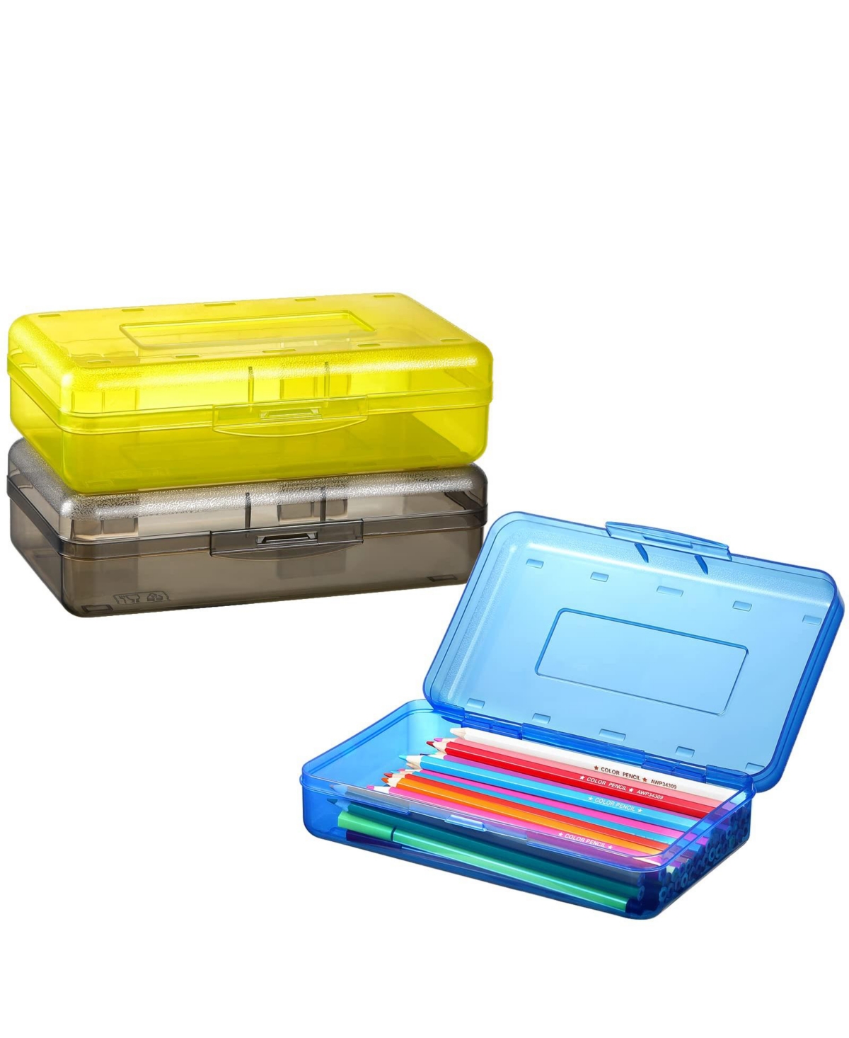 Click here for Gnuadz 3 Pack Pencil Case Hard Box Clear Pen Organ... prices