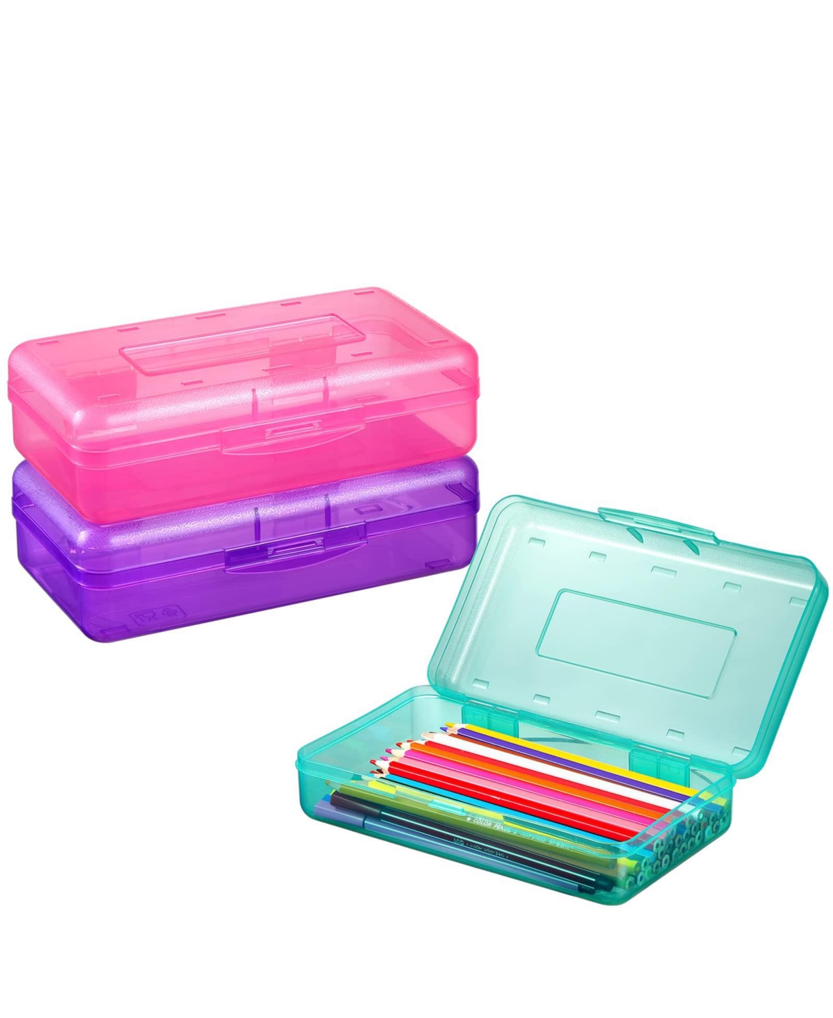 Click here for Gnuadz 3 Pack Pencil Case Hard Box Clear Pen Organ... prices