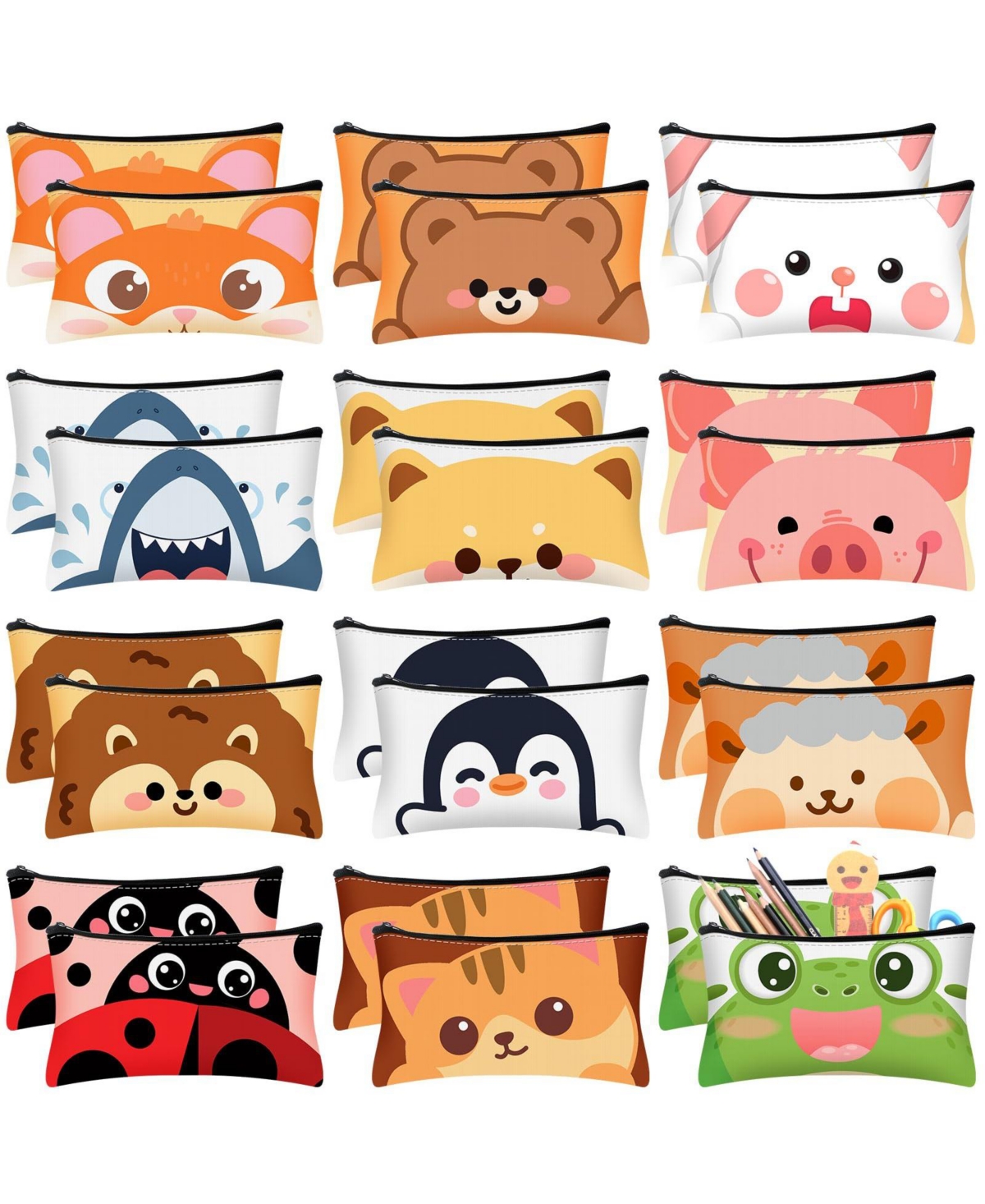 Click here for Gnuadz Cute Animal Zipper Pencil Case Canvas Pen B... prices