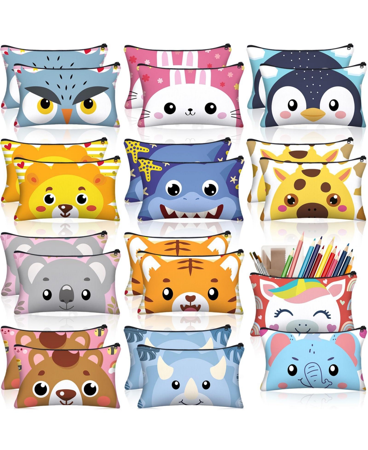 Click here for Gnuadz Cute Animal Zipper Pencil Case Canvas Pen B... prices