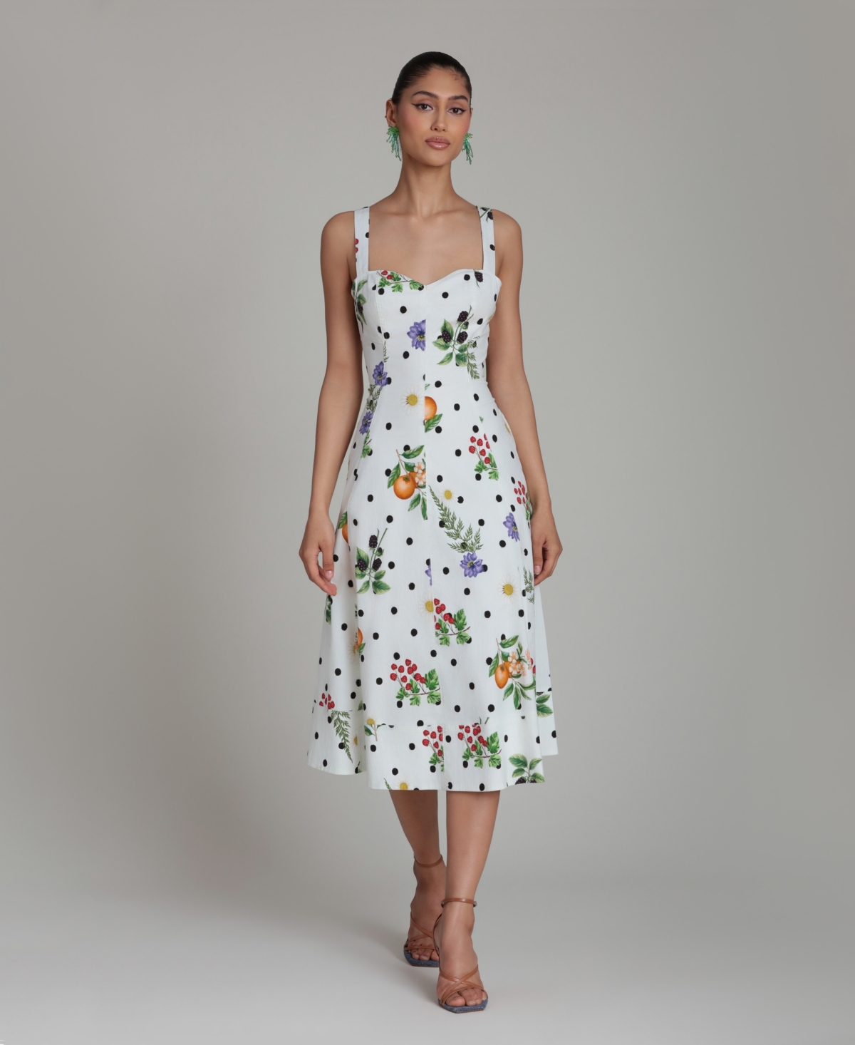 Click here for Avec Les Filles Womens Fit & Flare Floral-Print Dr... prices