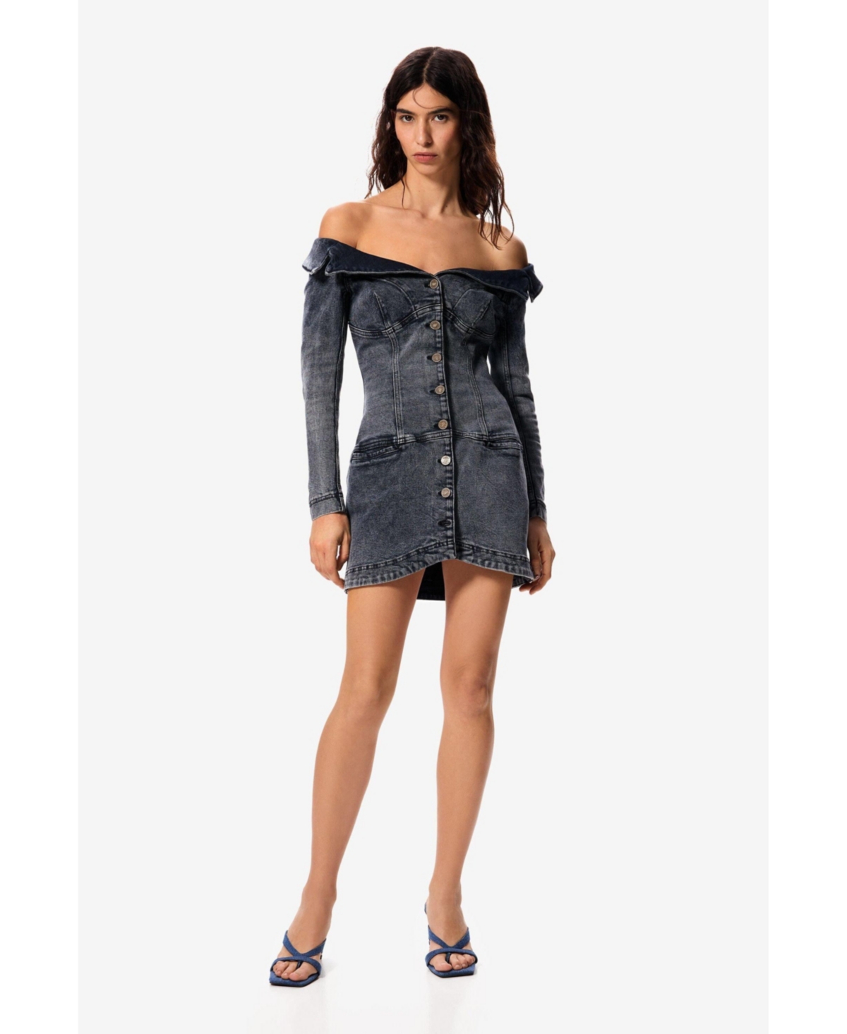 Click here for Desigual Womens Denim dress masha popova - Gray prices