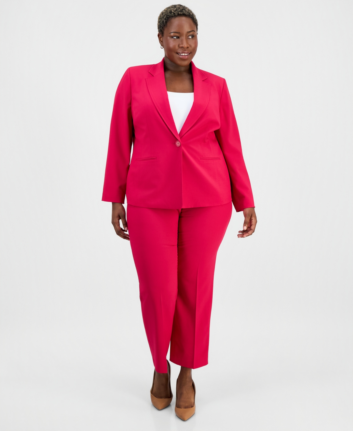 Click here for Le Suit Plus Size One-Button Notch-Collar Jacket &... prices
