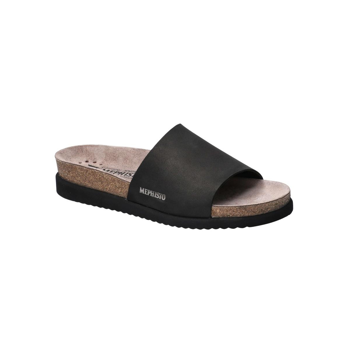 Click here for Mephisto Womens Hanik Nubuk Leather Mule - Black prices