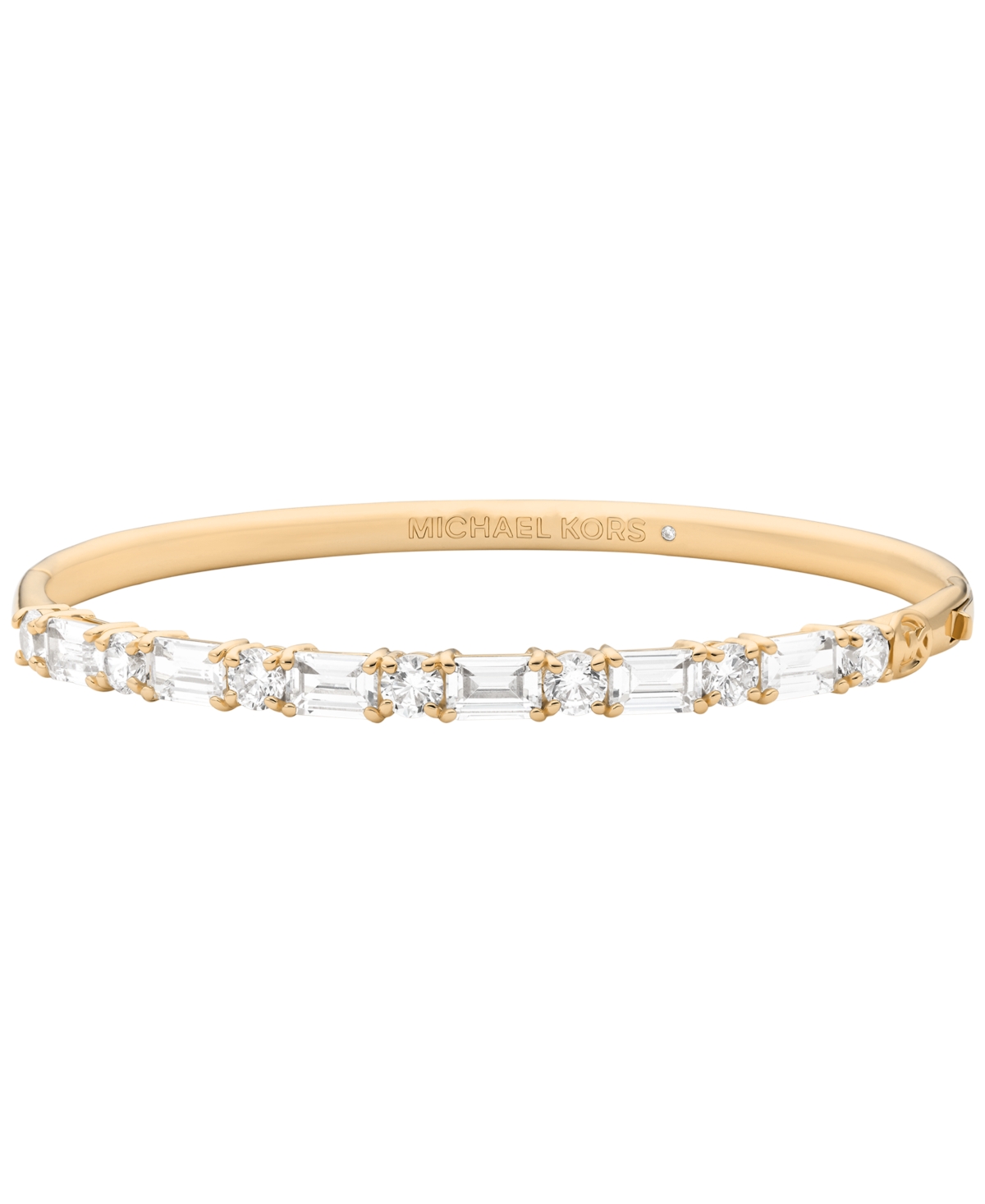 Click here for Michael Kors Mixed Cut Stone Bangle Bracelet - Gol... prices