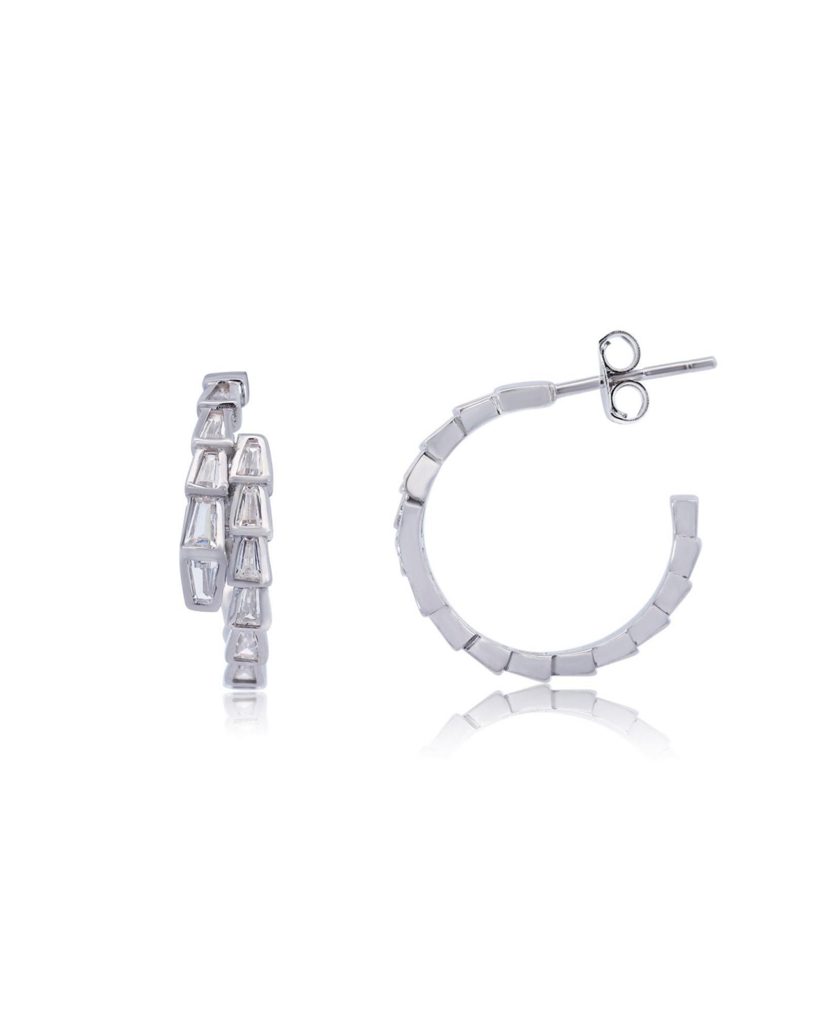 Click here for The Lovery Cz Snake Hoop Earrings Sterling Silver prices