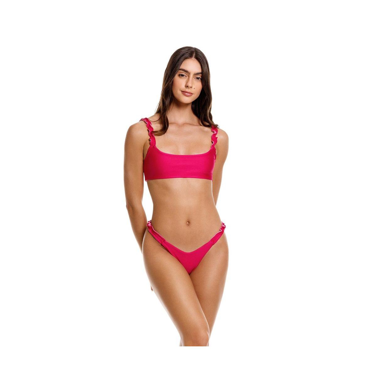 Click here for Agua Bendita Womens Adele Bikini Bottom - Pink prices