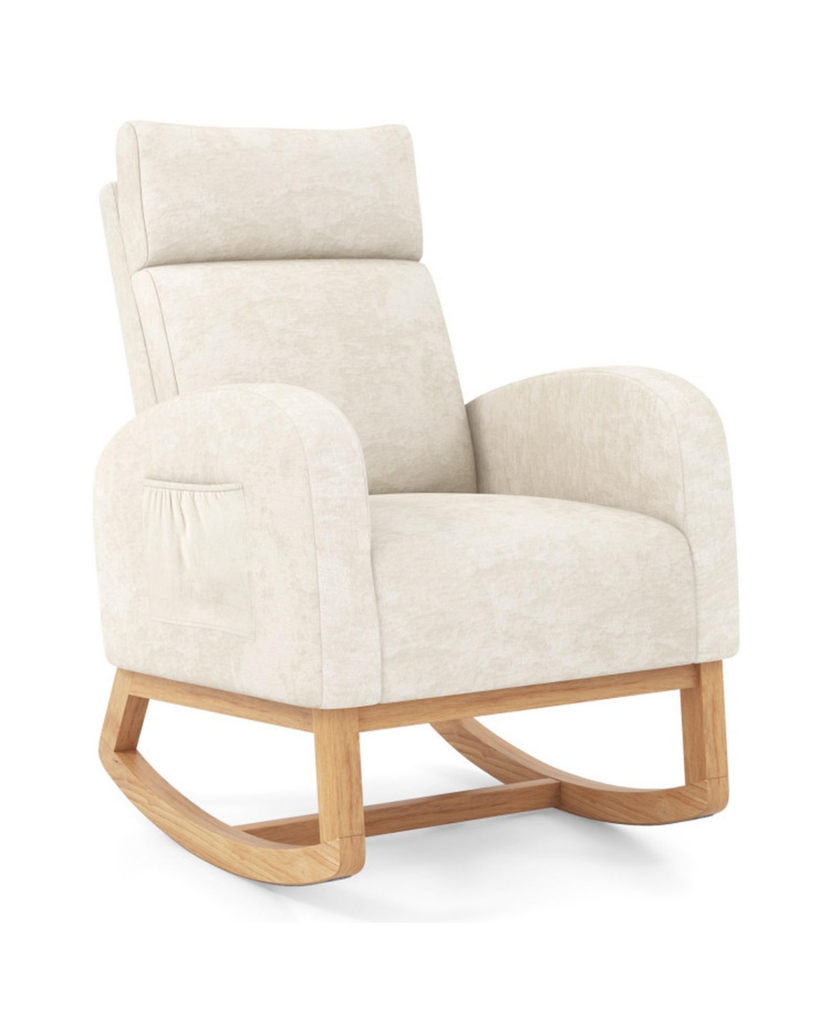 Click here for Gouun Upholstered Chenille Rocker Armchair with Ru... prices