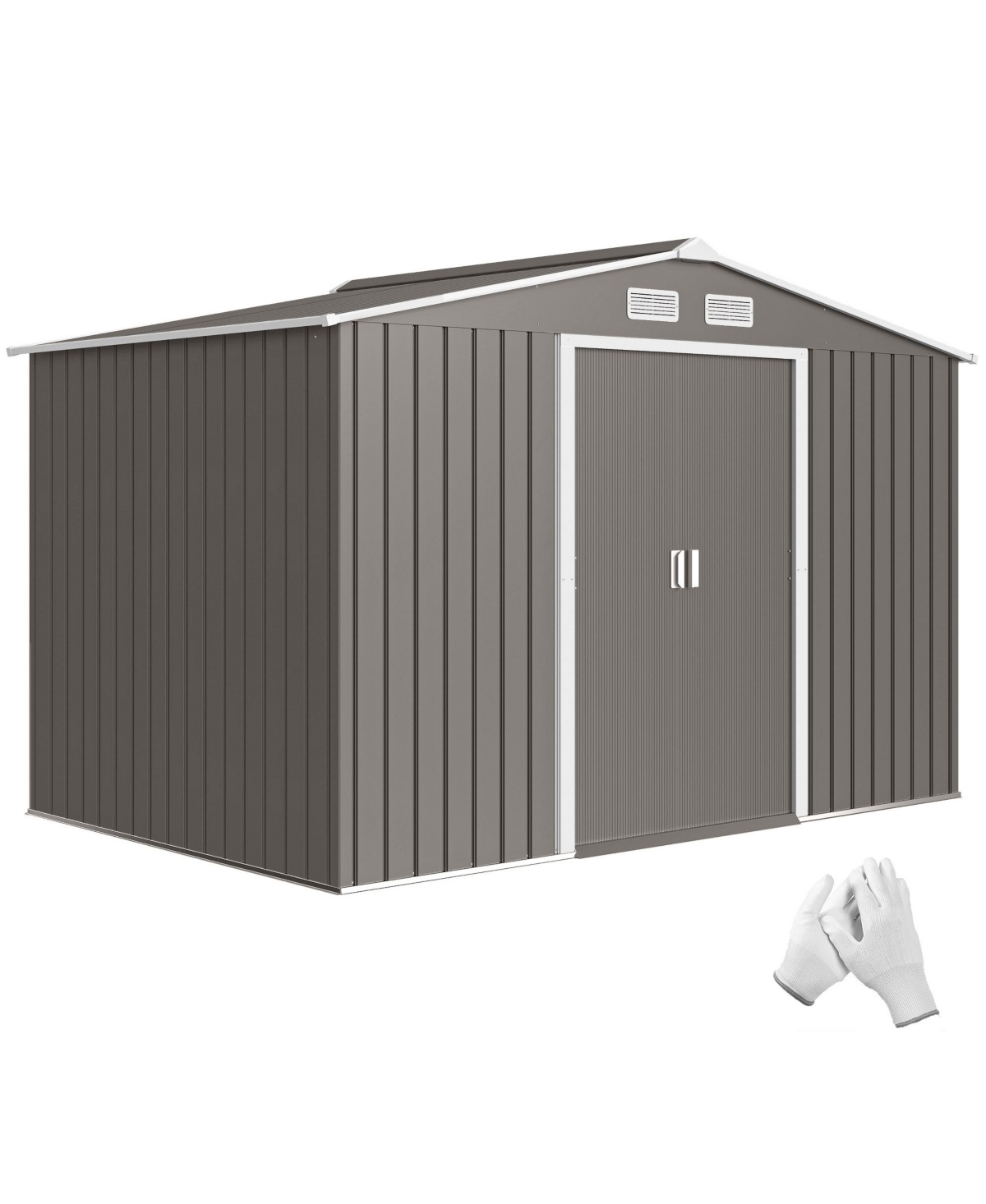 Click here for Outsunny 9 x 6 Storage Shed Garden Tool House w/ V... prices