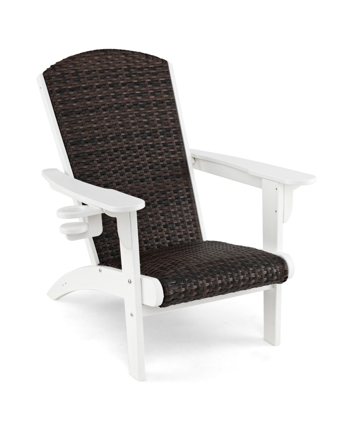 Click here for Sugift Patio Adirondack Chair with Padded Rattan S... prices