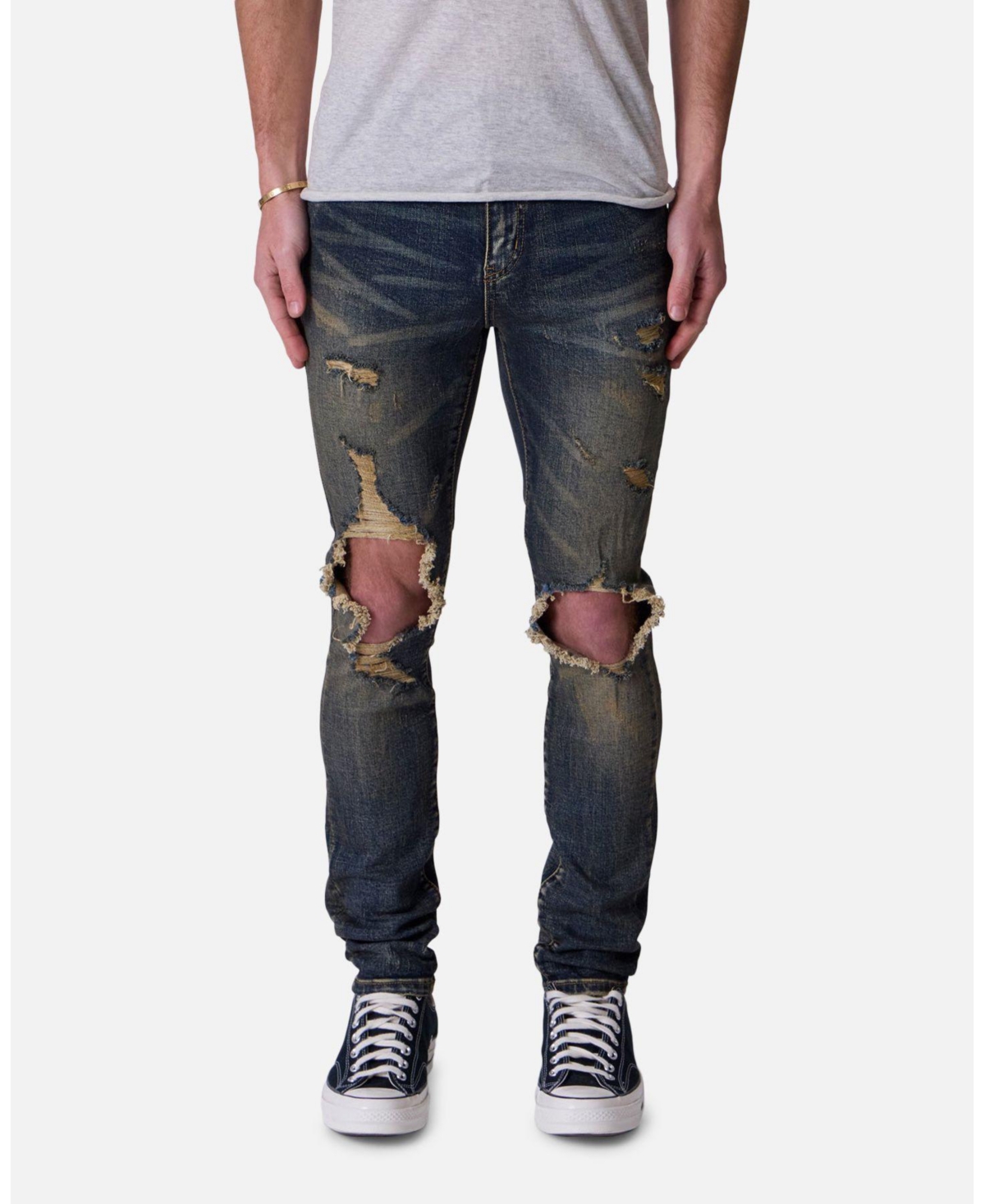 Click here for mnml Mens Skinny Chewed Up Jeans prices