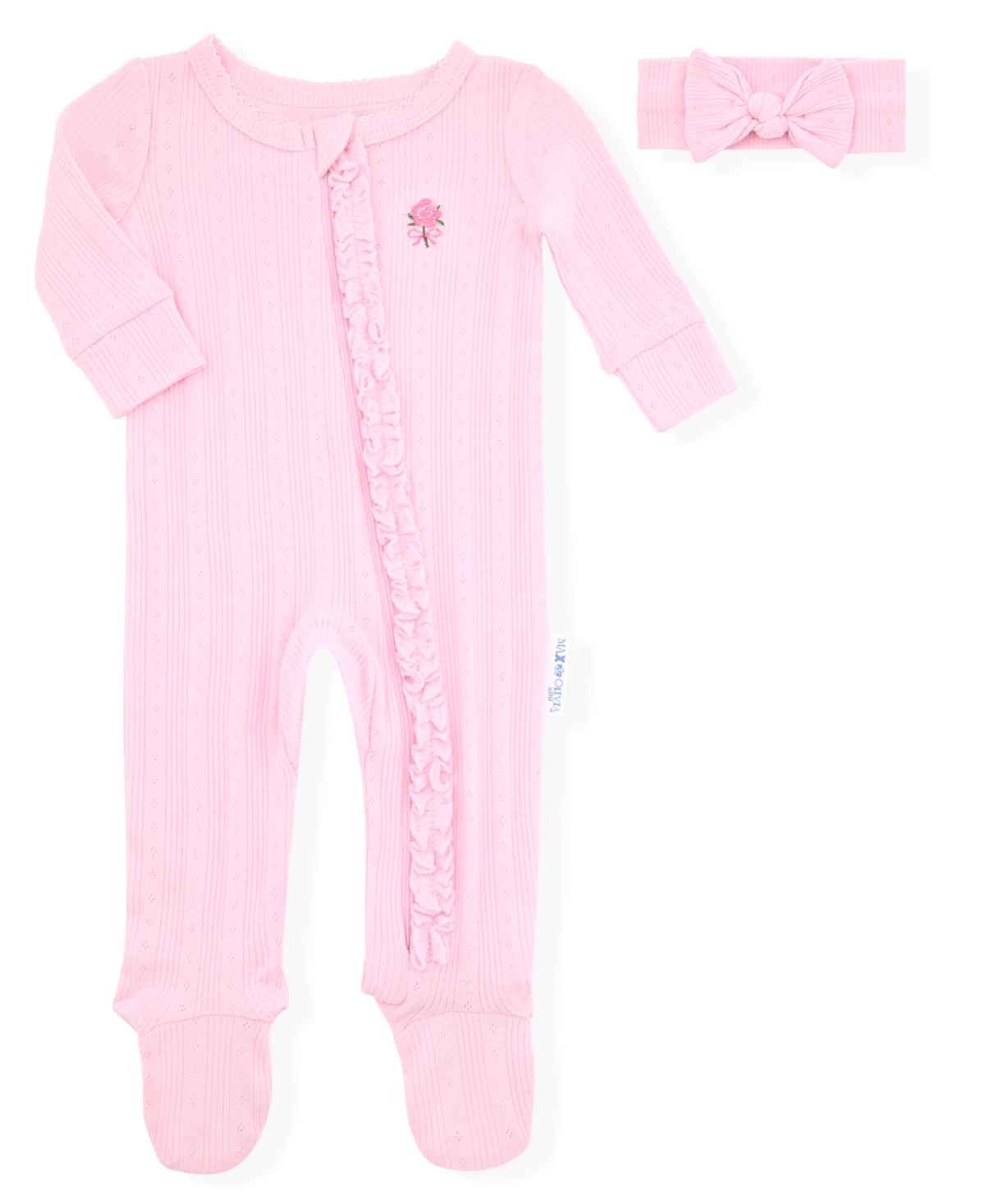 Click here for Max & Olivia Baby Girls Zipper Footed Coverall and... prices