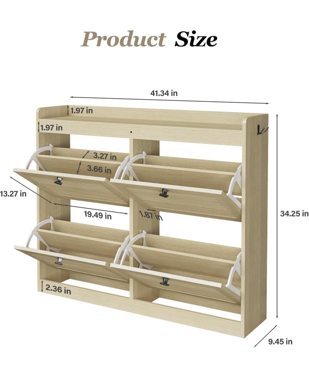 Click here for gaomon Large 4 Drawer Shoe Storage Cabinet Slim Fl... prices
