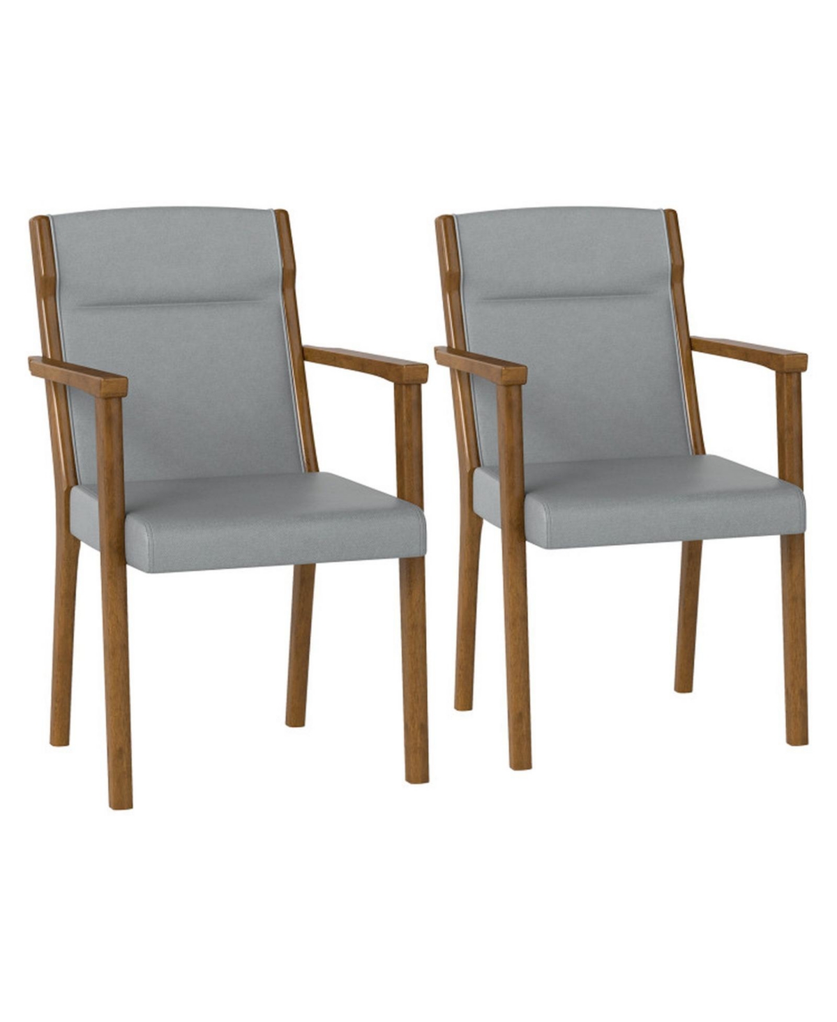 Click here for Gouun High-Back Wooden Accent Chairs Set of 2 with... prices