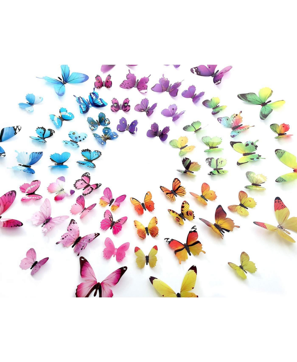 Click here for Gnuadz 60pieces Butterfly Wall Decor Plastic Art D... prices