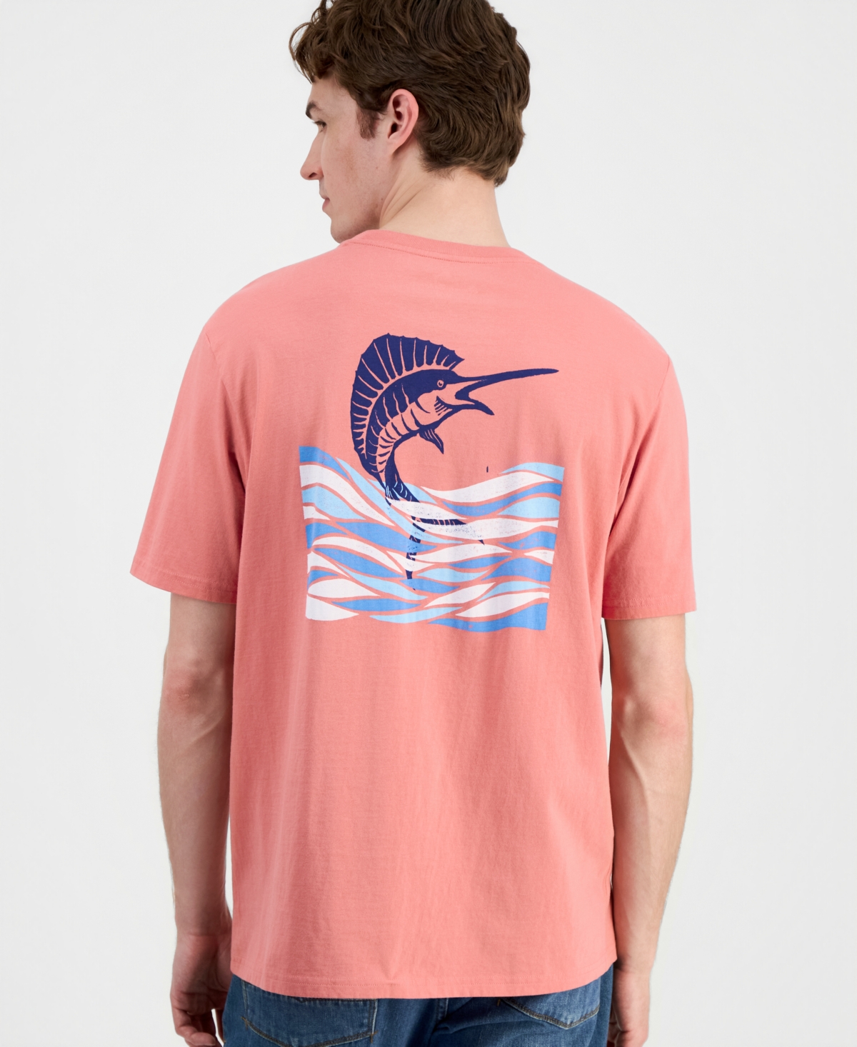 Click here for Tommy Bahama Mens Marlin Waves T-Shirt - Red Sunse... prices