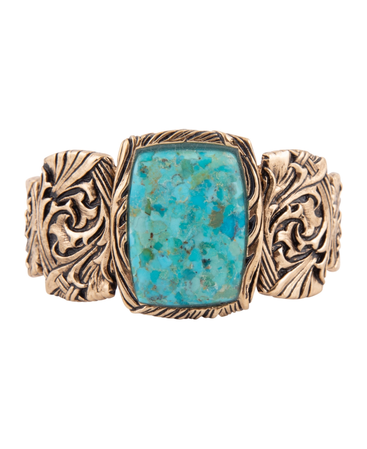 Click here for Barse Jacquard Blue Turquoise Solid Golden Cuff Br... prices