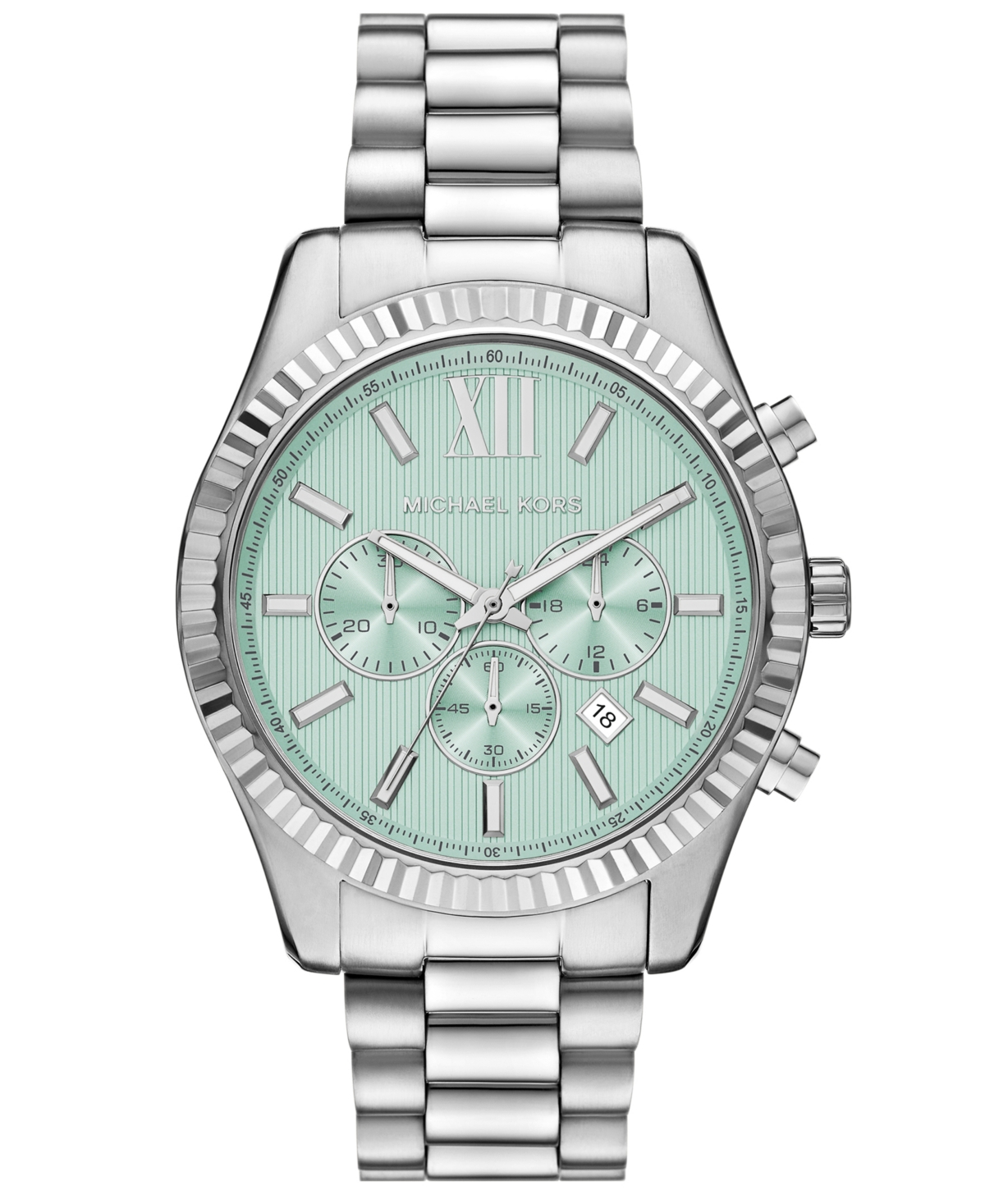 Click here for Michael Kors Mens Lexington Quartz Chronograph Sil... prices