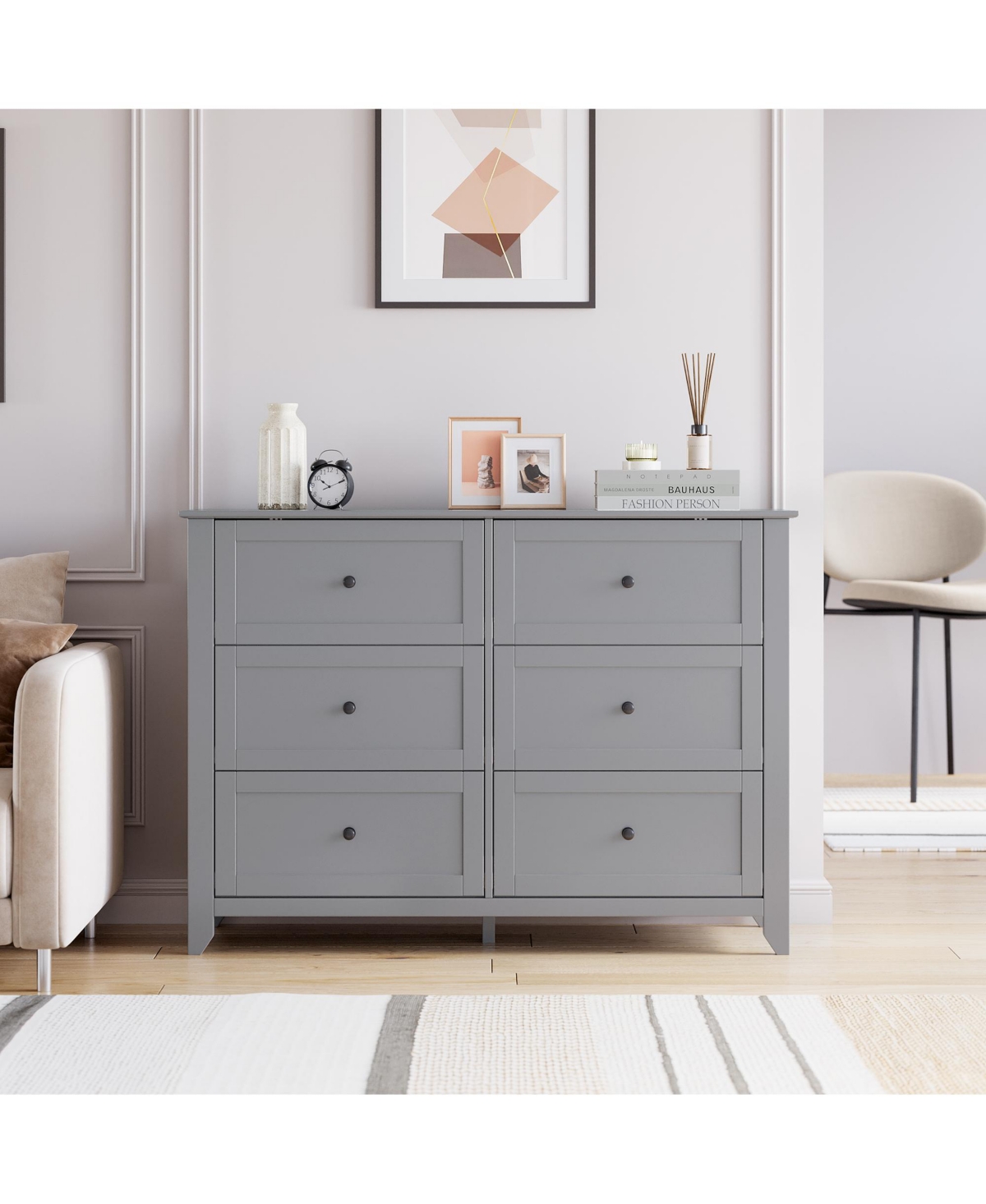 Click here for homfan Modern 6-Drawer Double Dresser with Reinfor... prices