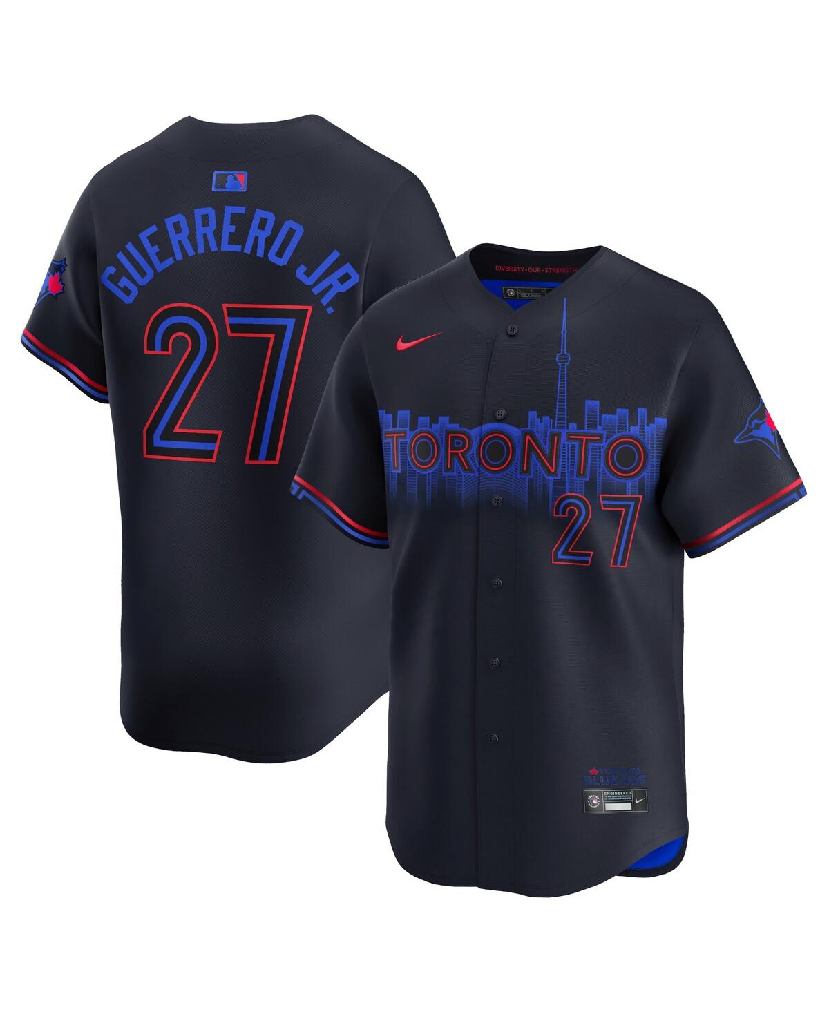 Click here for Nike Mens Vladimir Guerrero Jr. Black Toronto Blue... prices
