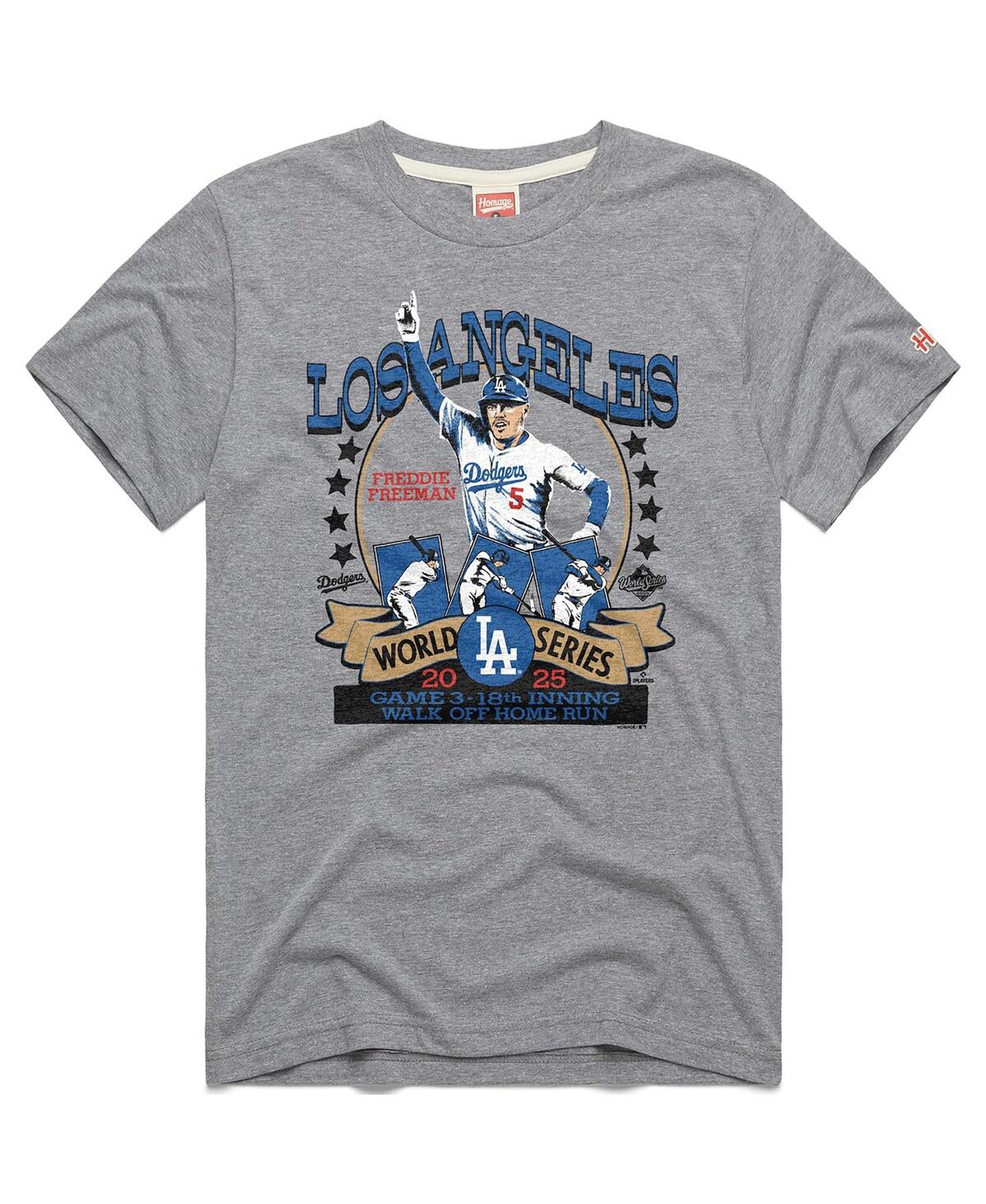 Click here for Homage Mens and Womens Freddie Freeman Gray Los An... prices