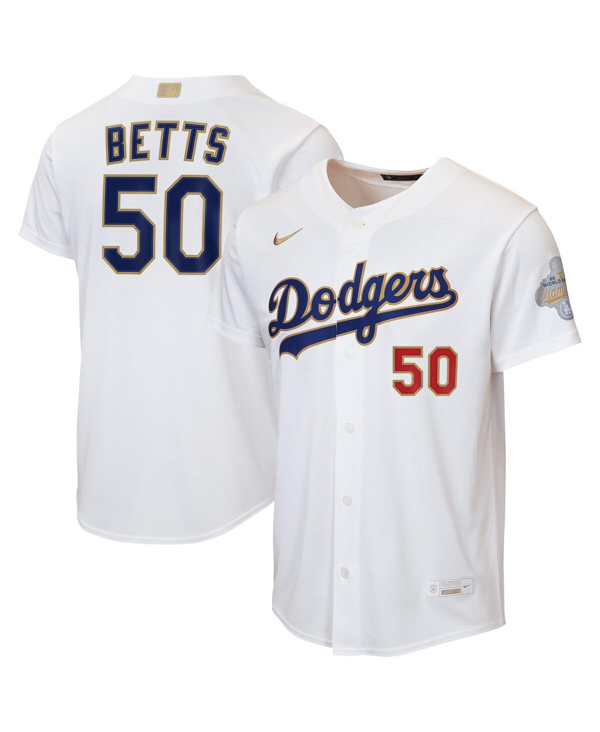 Click here for Nike Big Boys and Girls Mookie Betts White Los Ang... prices