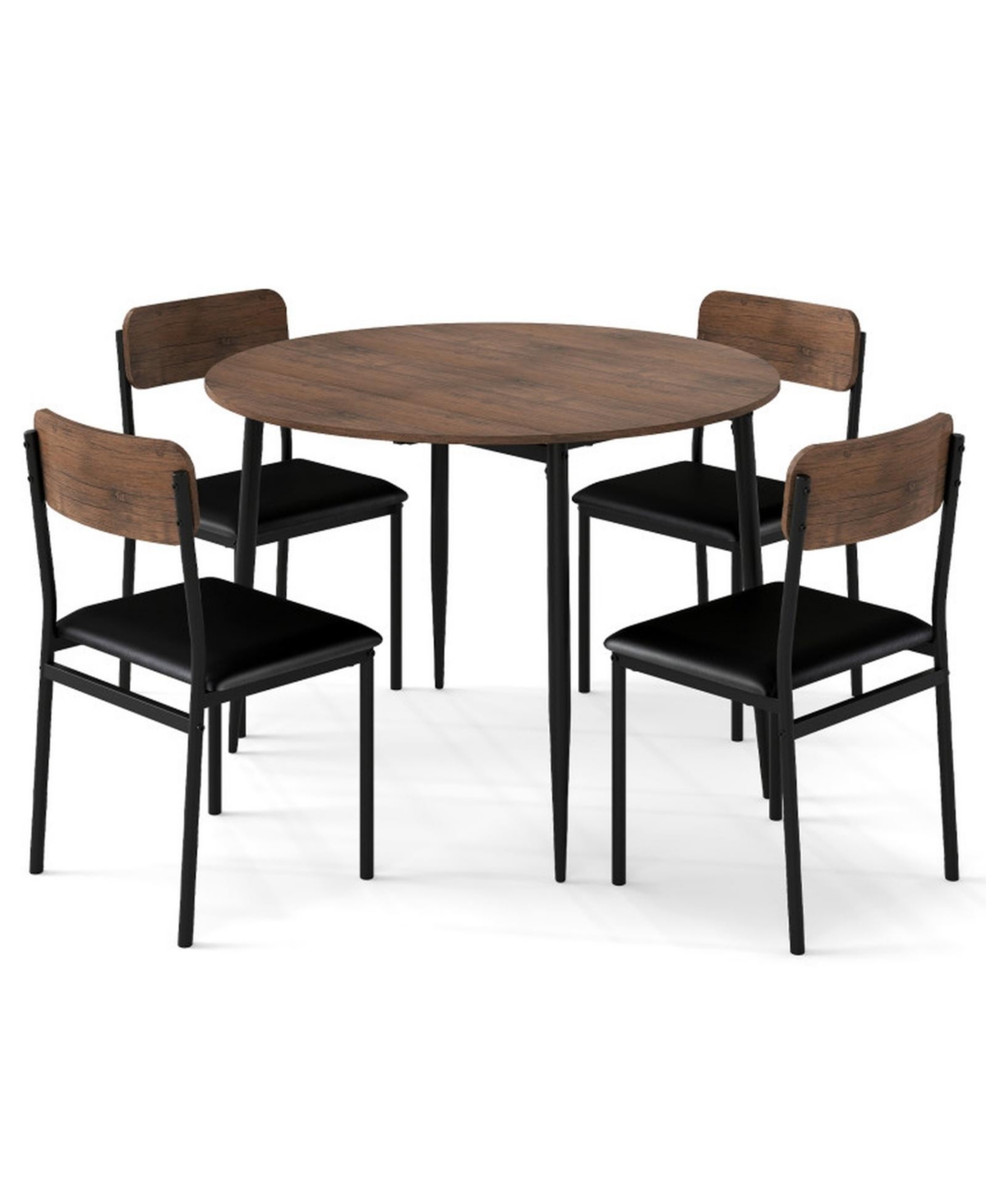 Click here for Gouun 5-Piece Round Drop Leaf Dining Table Set wit... prices