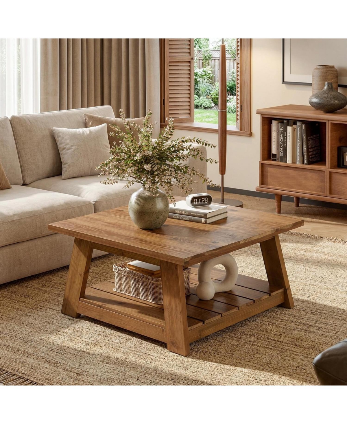 Click here for Tribesigns 31.5" Solid Wood Square Coffee Tab... prices