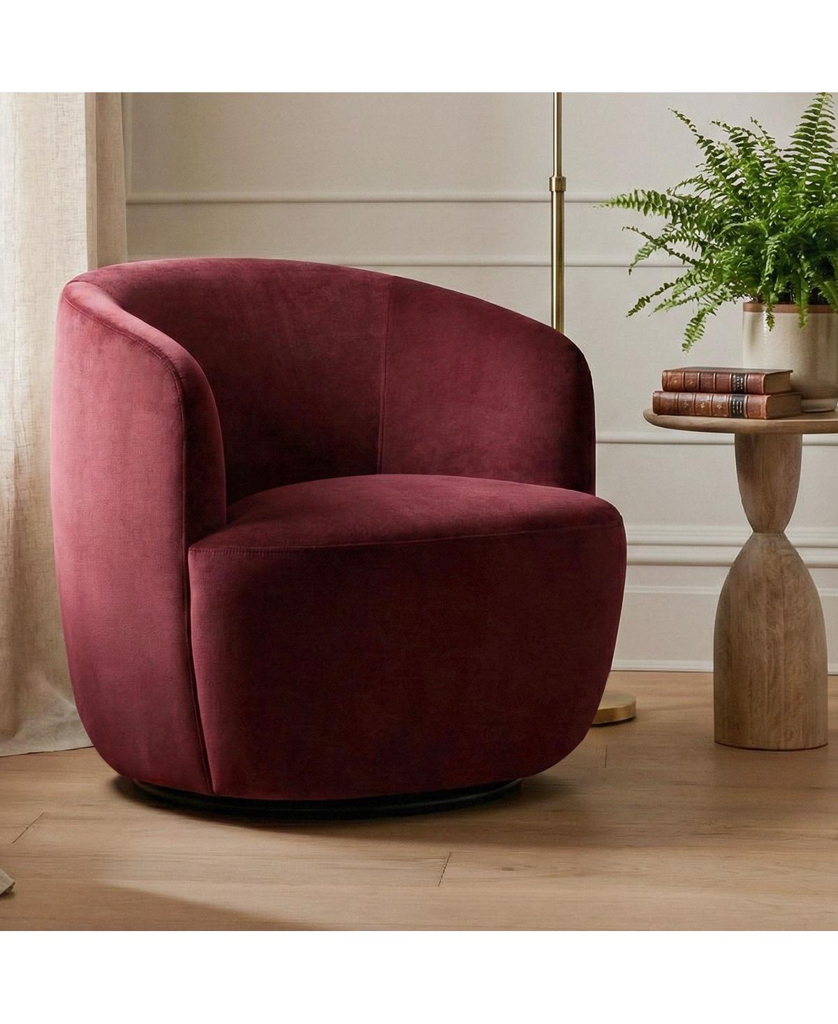 Click here for Maison Boucle Velvet Swivel Barrel Accent Chair 27... prices