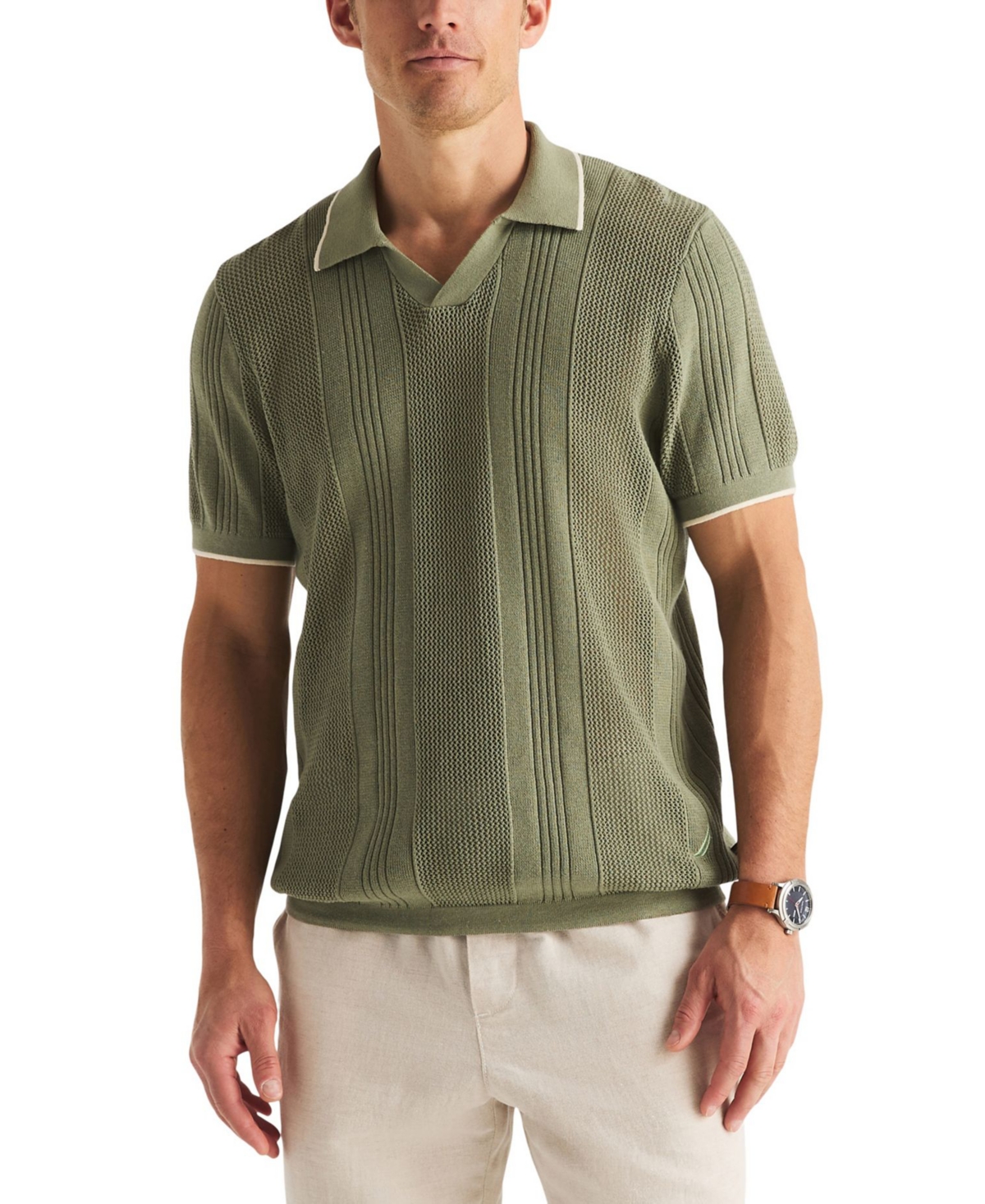Click here for Nautica Mens Short-Sleeve Polo Sweater - Seaspray prices