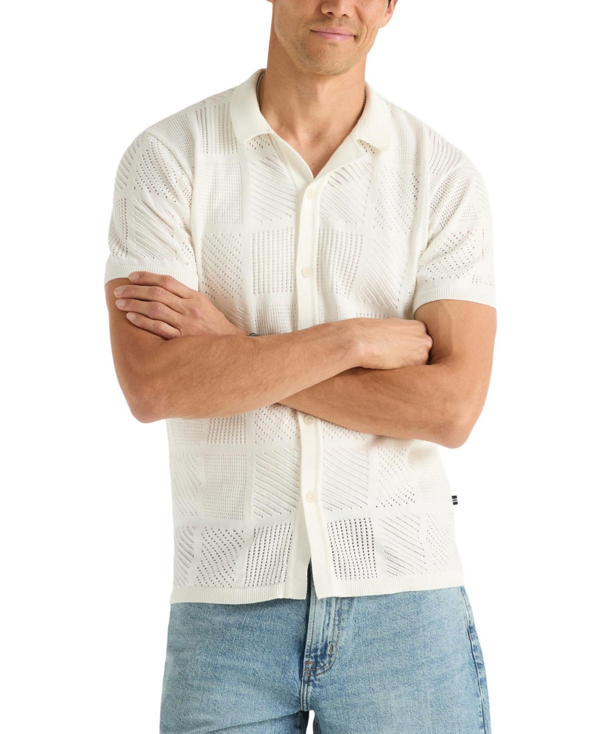 Click here for Nautica Mens Open-Stitch Classic-Fit Buttoned Polo... prices