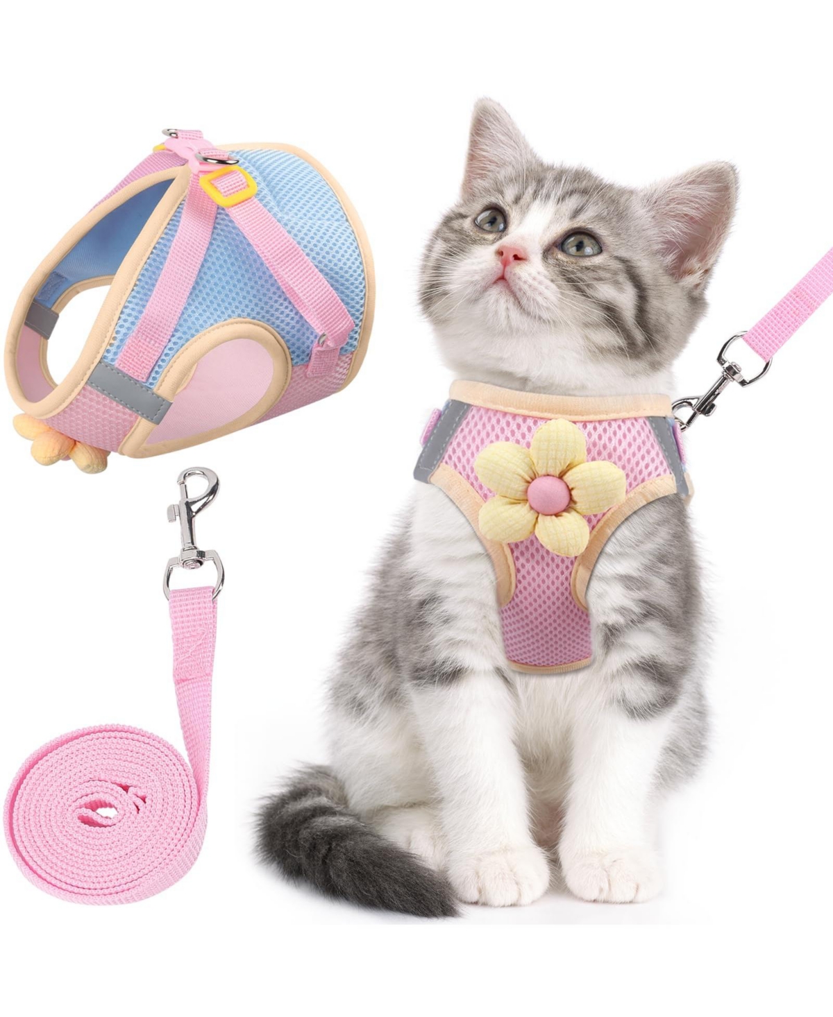 Click here for Aronkl Cat Harness Leash Set Escape Proof Adjustab... prices