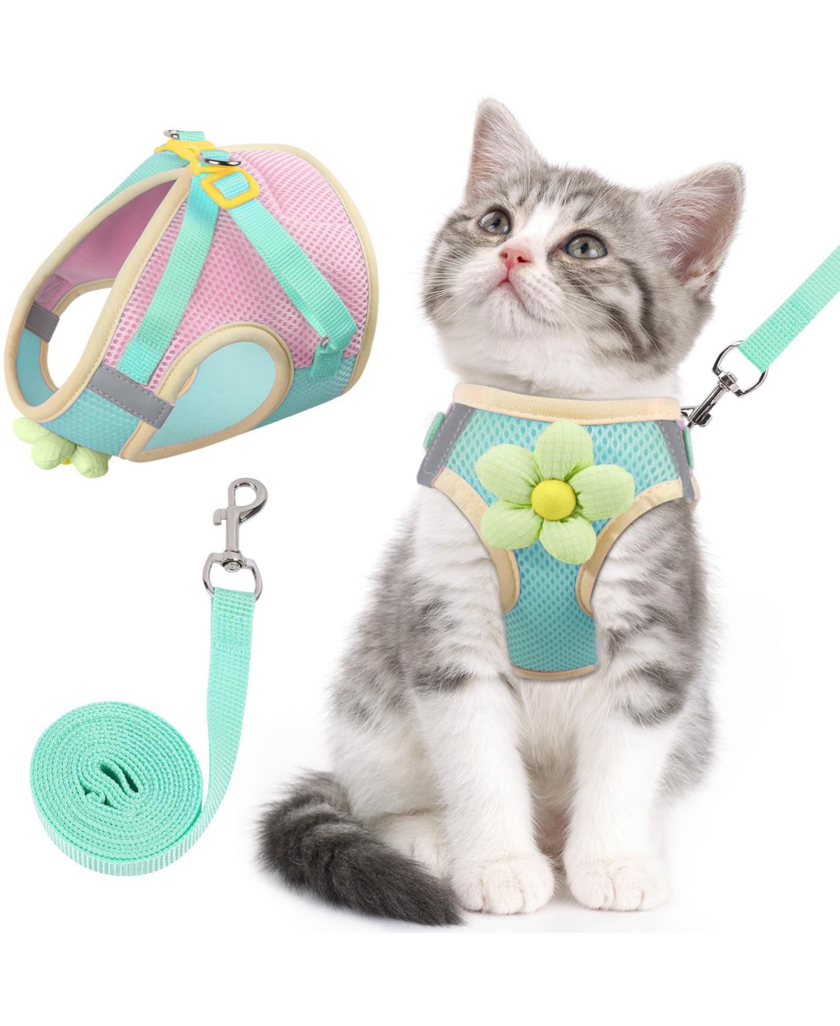 Click here for Aronkl Cat Harness Leash Set Escape Proof Adjustab... prices