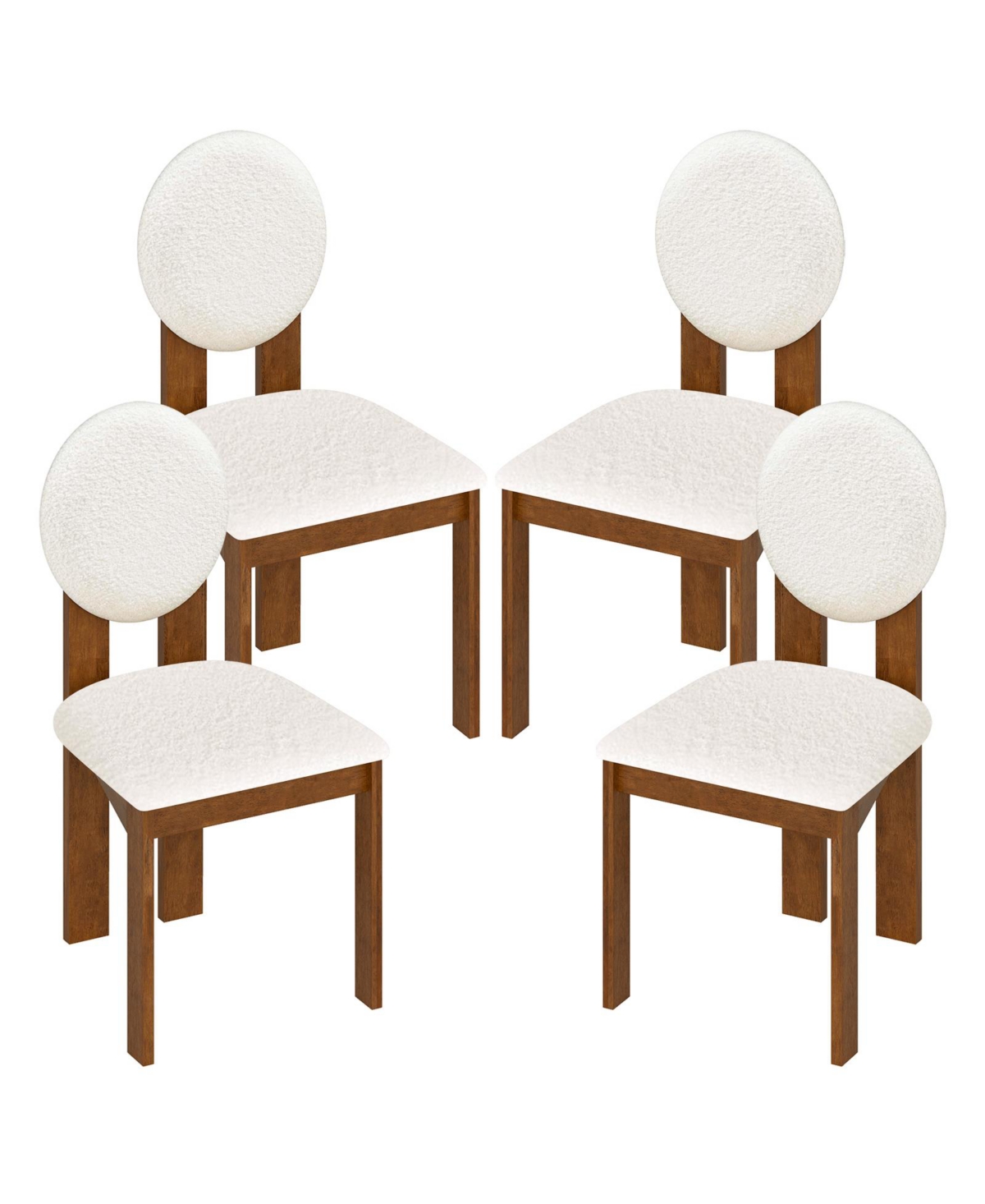 Click here for Gymax 4PCS Dining Chairs Upholstered Sherpa Fabric... prices