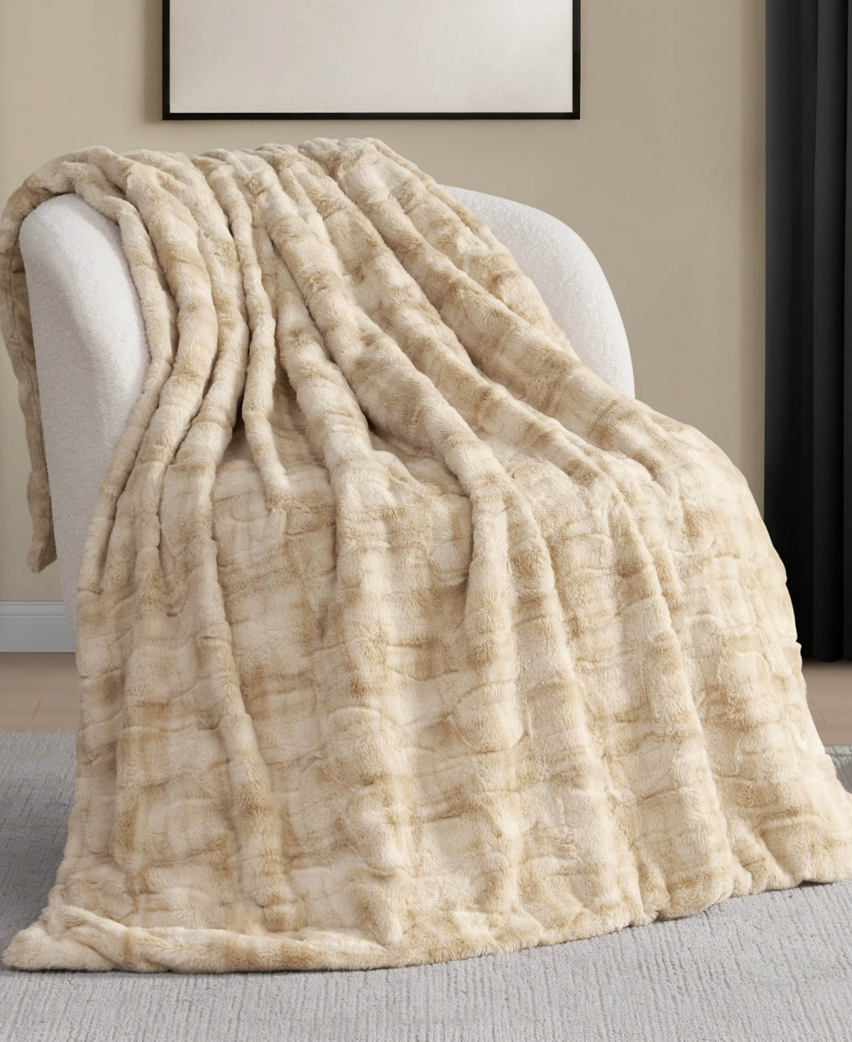 Click here for Nine West Embossed Faux Fur Throw  50x70 - Safari... prices
