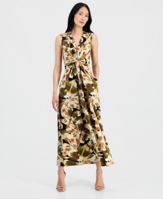 Click here for Anne Klein Womens Twist Front Sleeveless Maxi Dres... prices