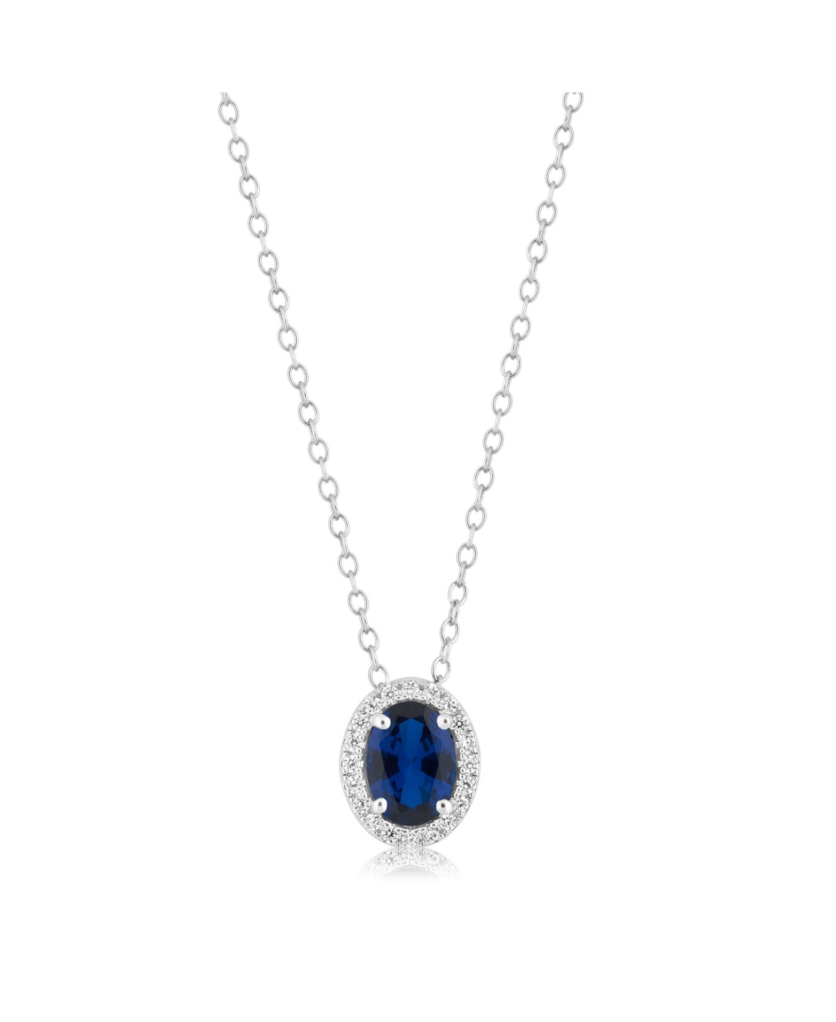 Click here for Simona Elegant Oval Birthstone Halo Cz Necklace -... prices