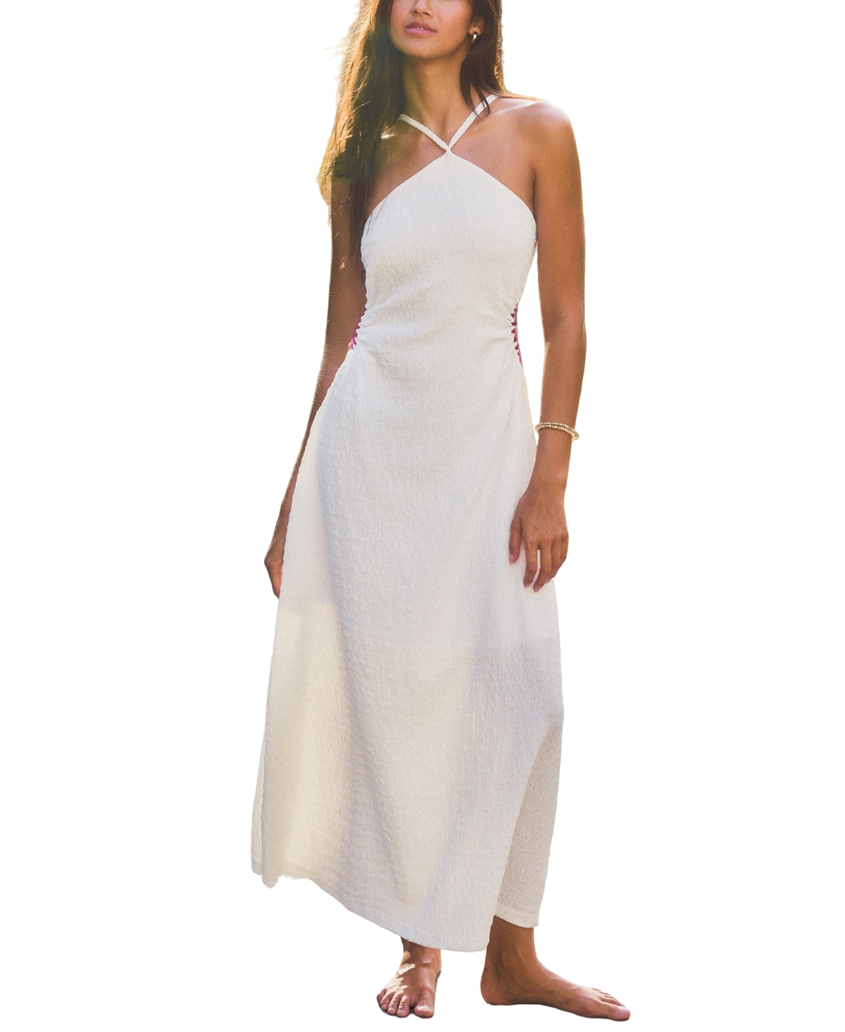 Click here for Cupshe Womens Tiki Terrace Maxi Beach Dress - Whit... prices