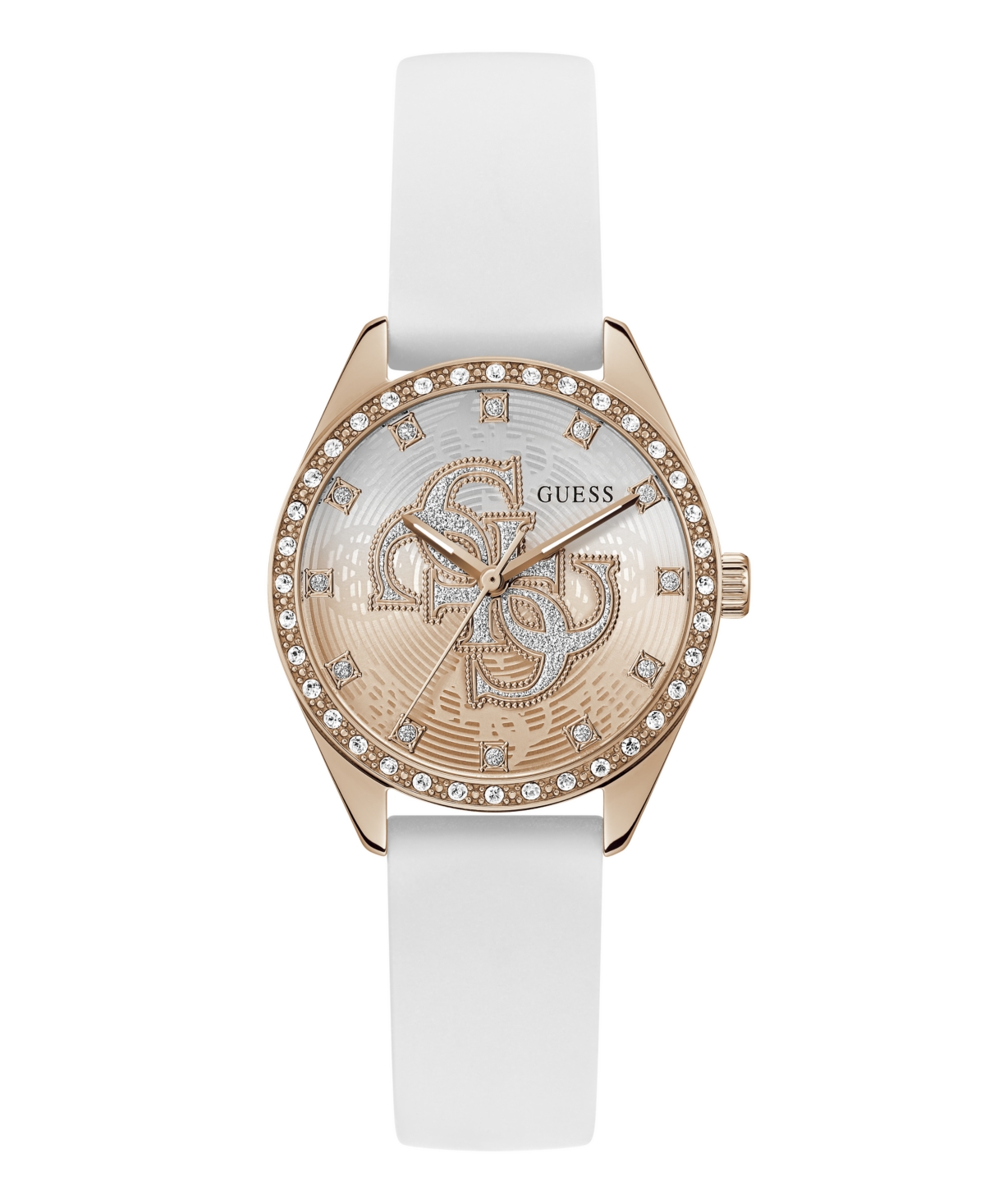 Click here for Guess Womens Glitz Rose Gold-Tone Stainless White... prices