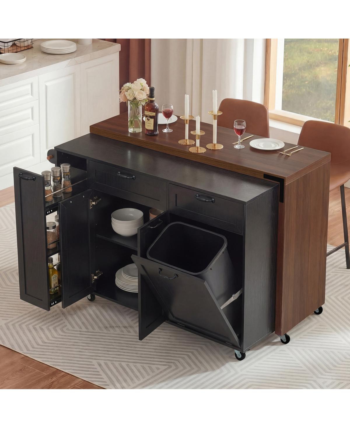 Click here for Streamdale Furniture Kitchen Island Extendable Tab... prices