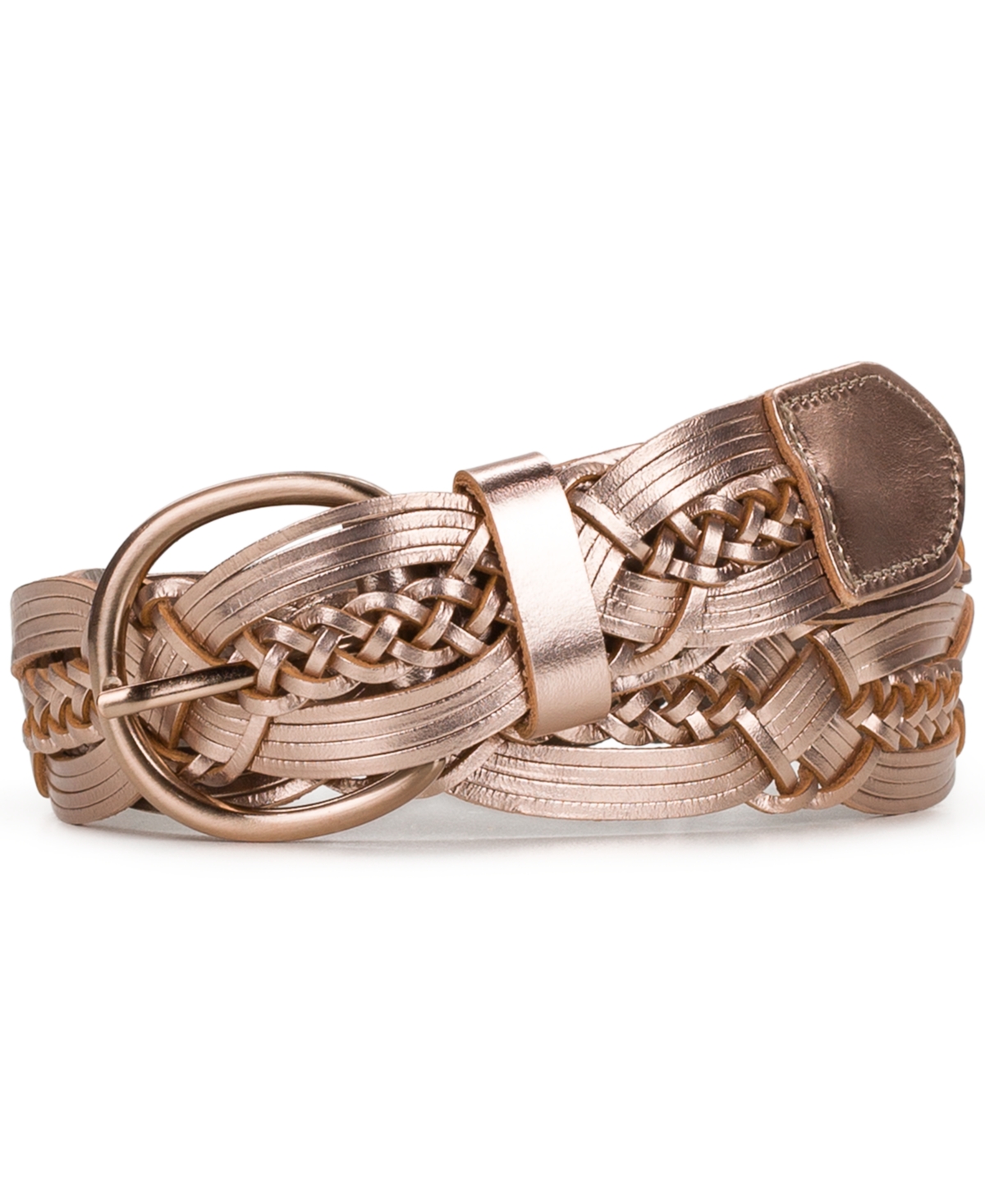 Click here for Patricia Nash Melissa Braided Stitch Belt - Champa... prices